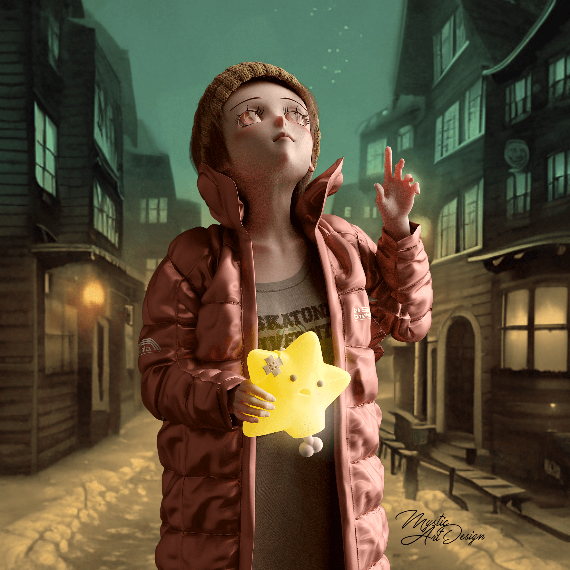 Broken Star 3D Render, Digital Art by MysticArtDesign