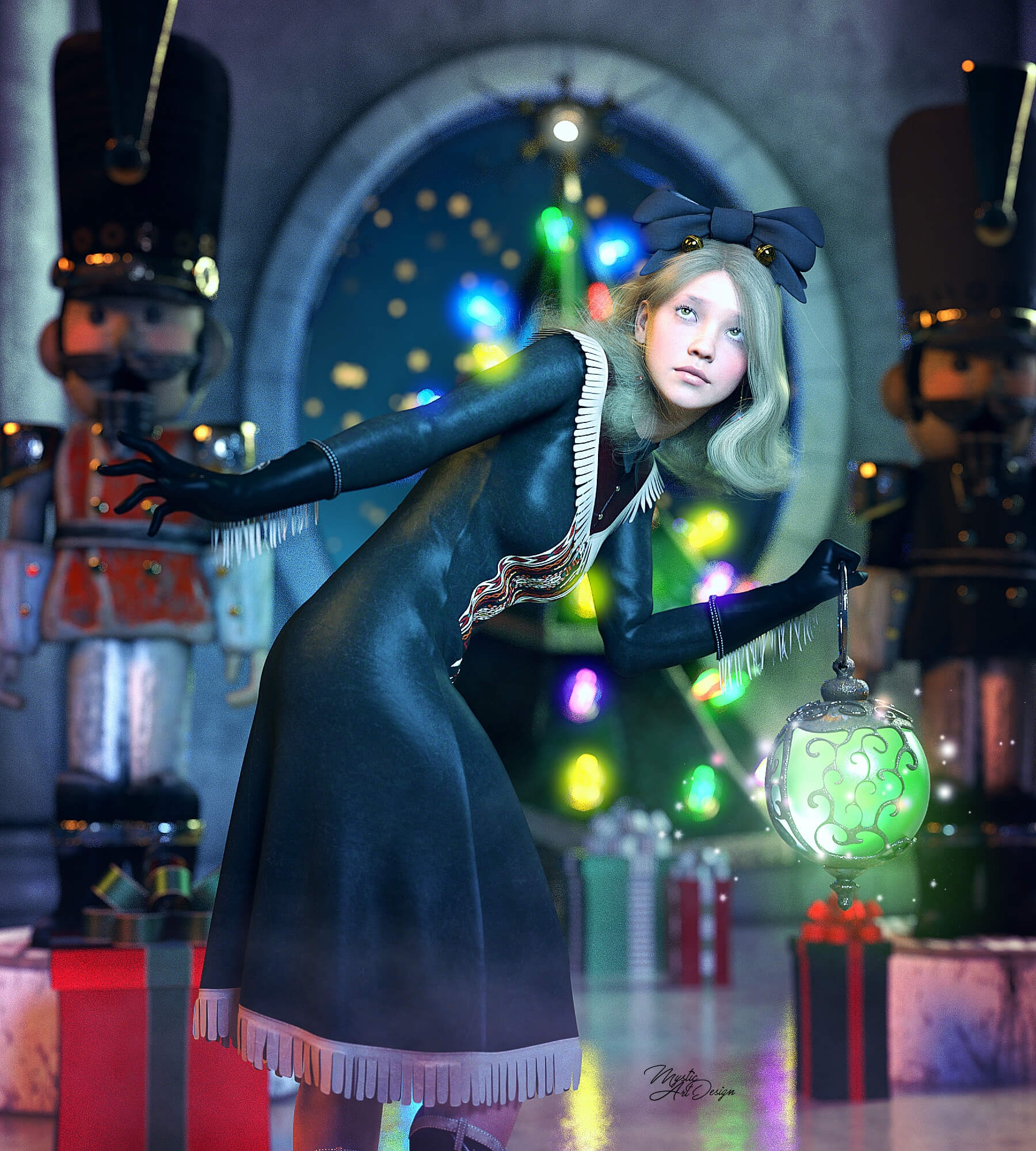 Christmas-Night at Nutcracker-Town 3D Render by MysticArtDesign