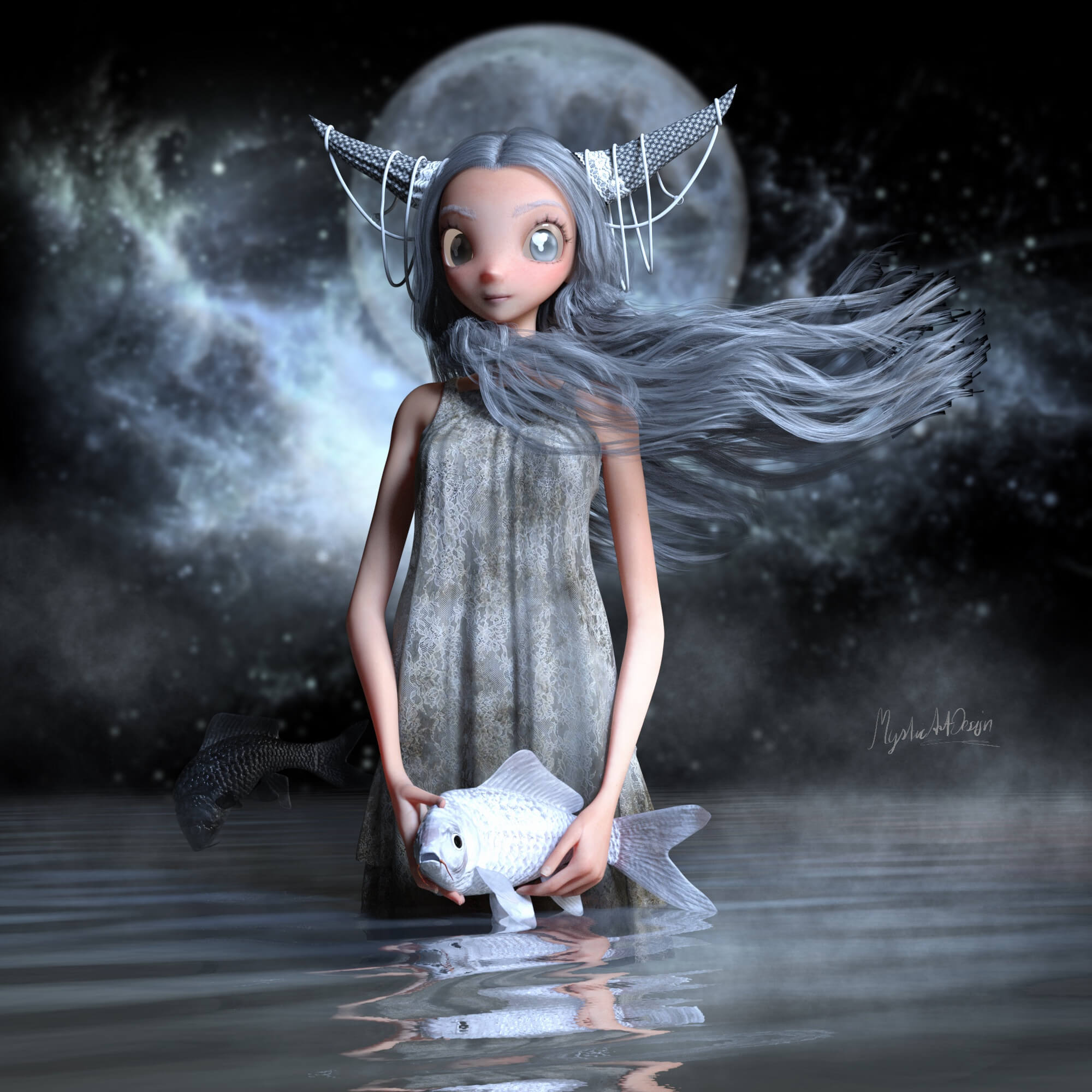 Cute creatures 3D Render, Digital Art by MysticArtDesign