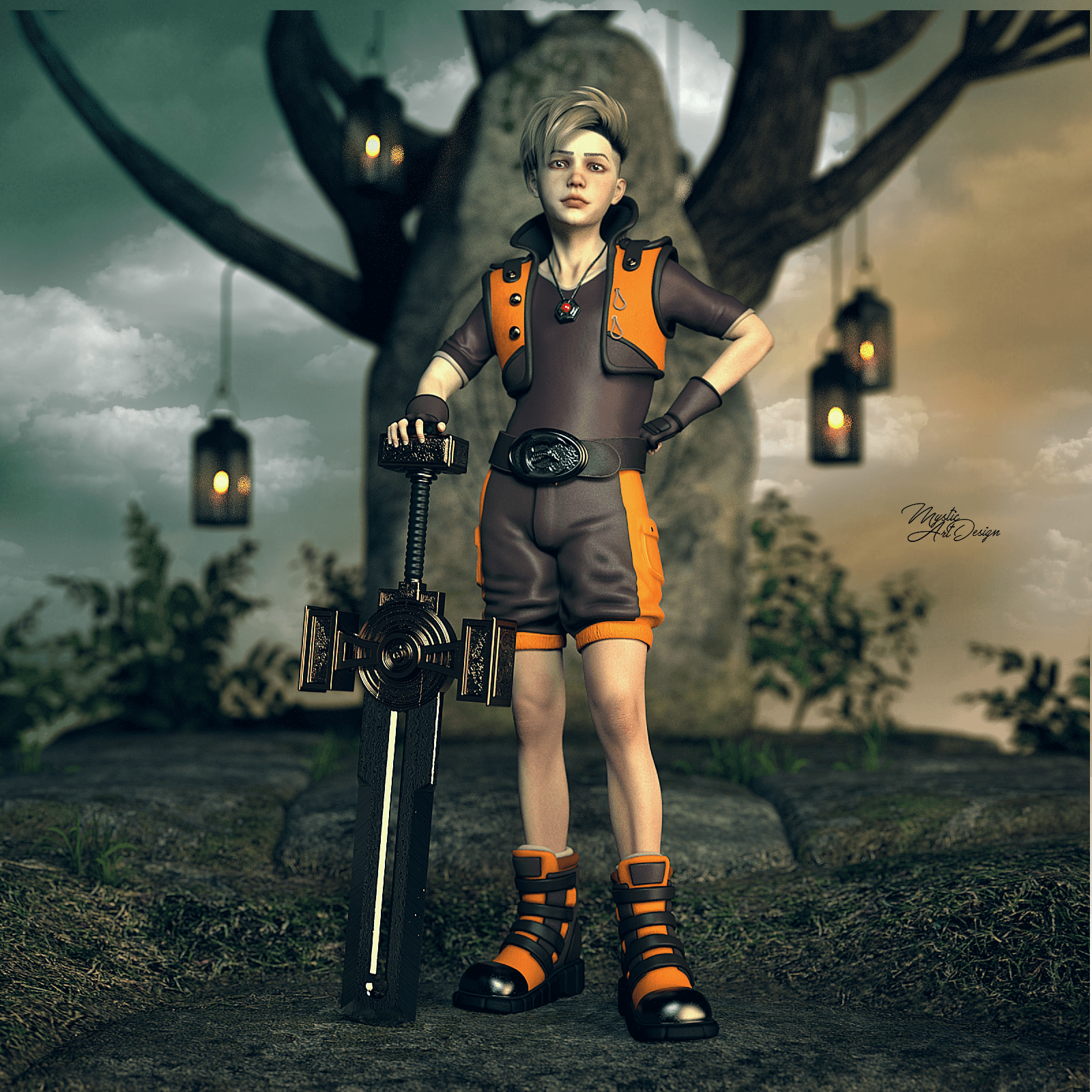 Esra 3D Render, Digital Art by MysticArtDesign