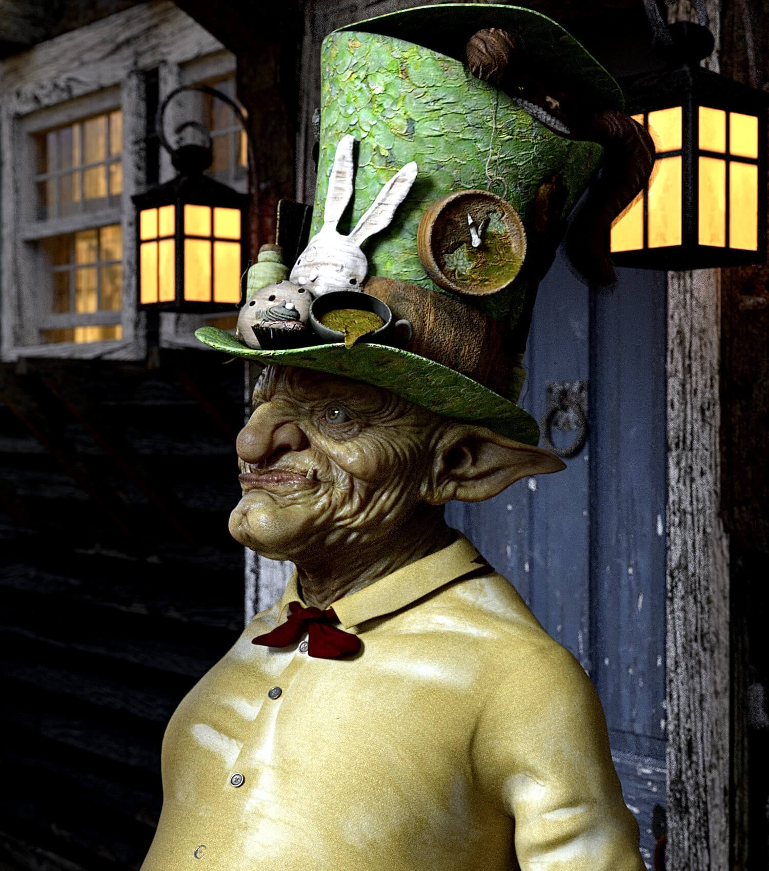 Fantasy Portrait 3D Render, Digital Art by MysticArtDesign