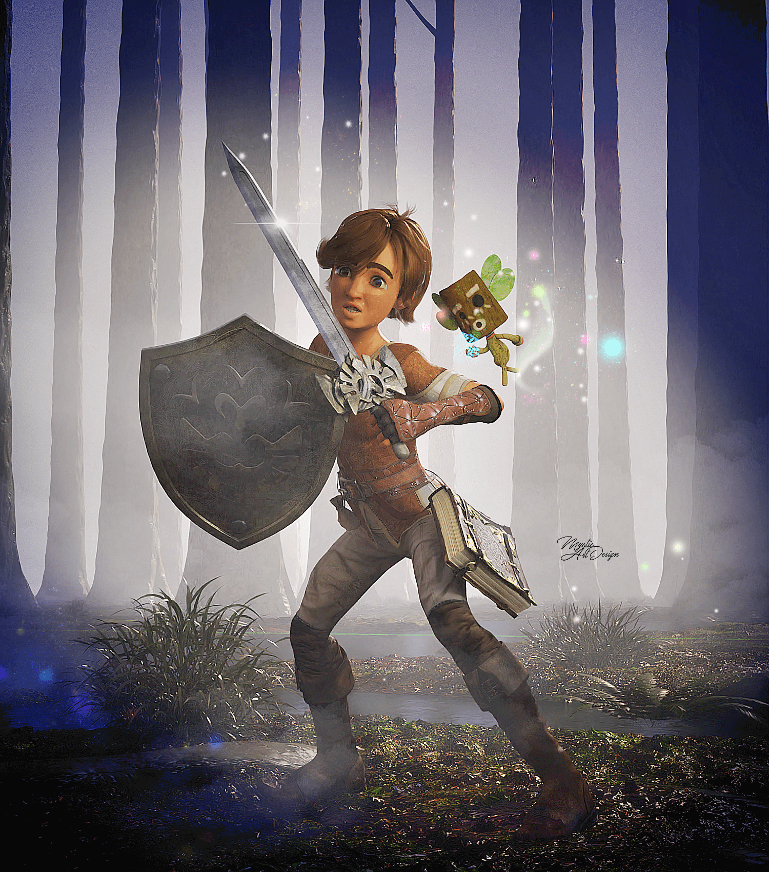 Forest Spirit now available 3D Render by MysticArtDesign