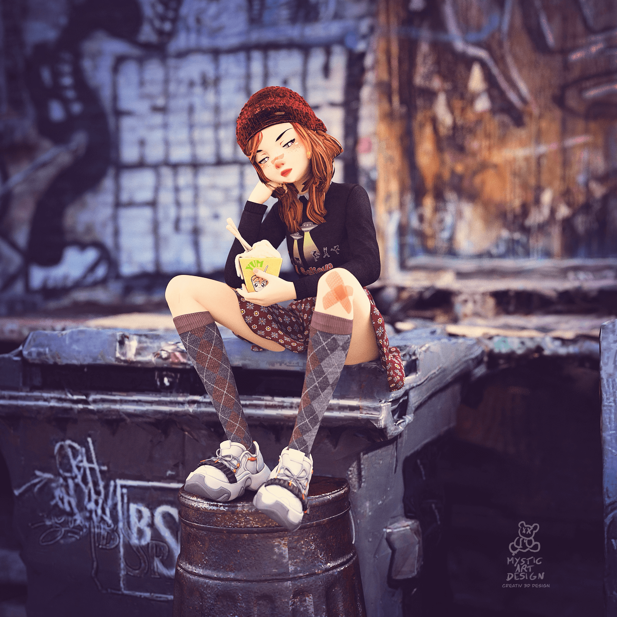 Genesis 9 Toons Iray render 3D Render by MysticArtDesign