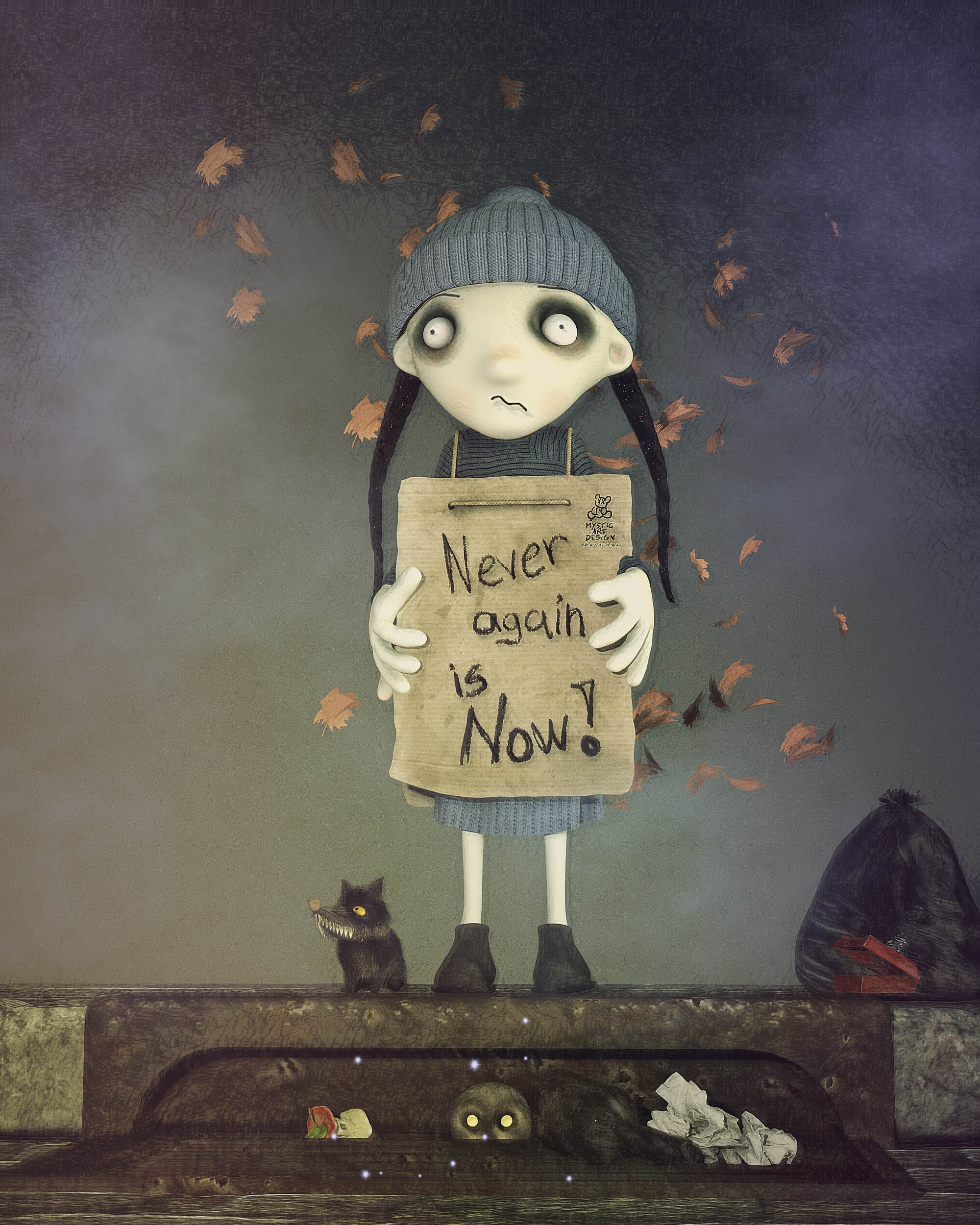 Never again is now! 3D Render, Digital Art by MysticArtDesign