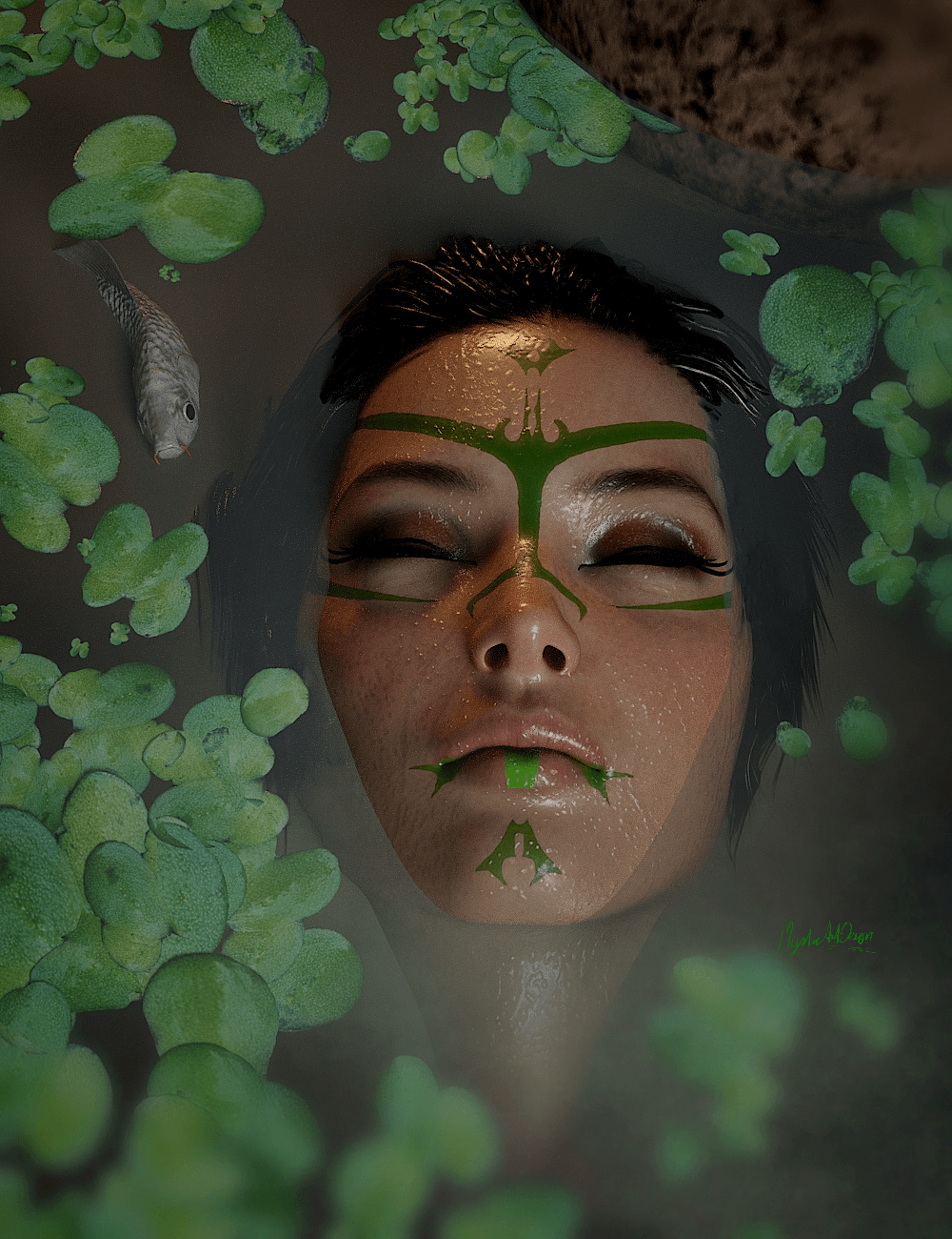 Nixe 3D Render, Digital Art by MysticArtDesign