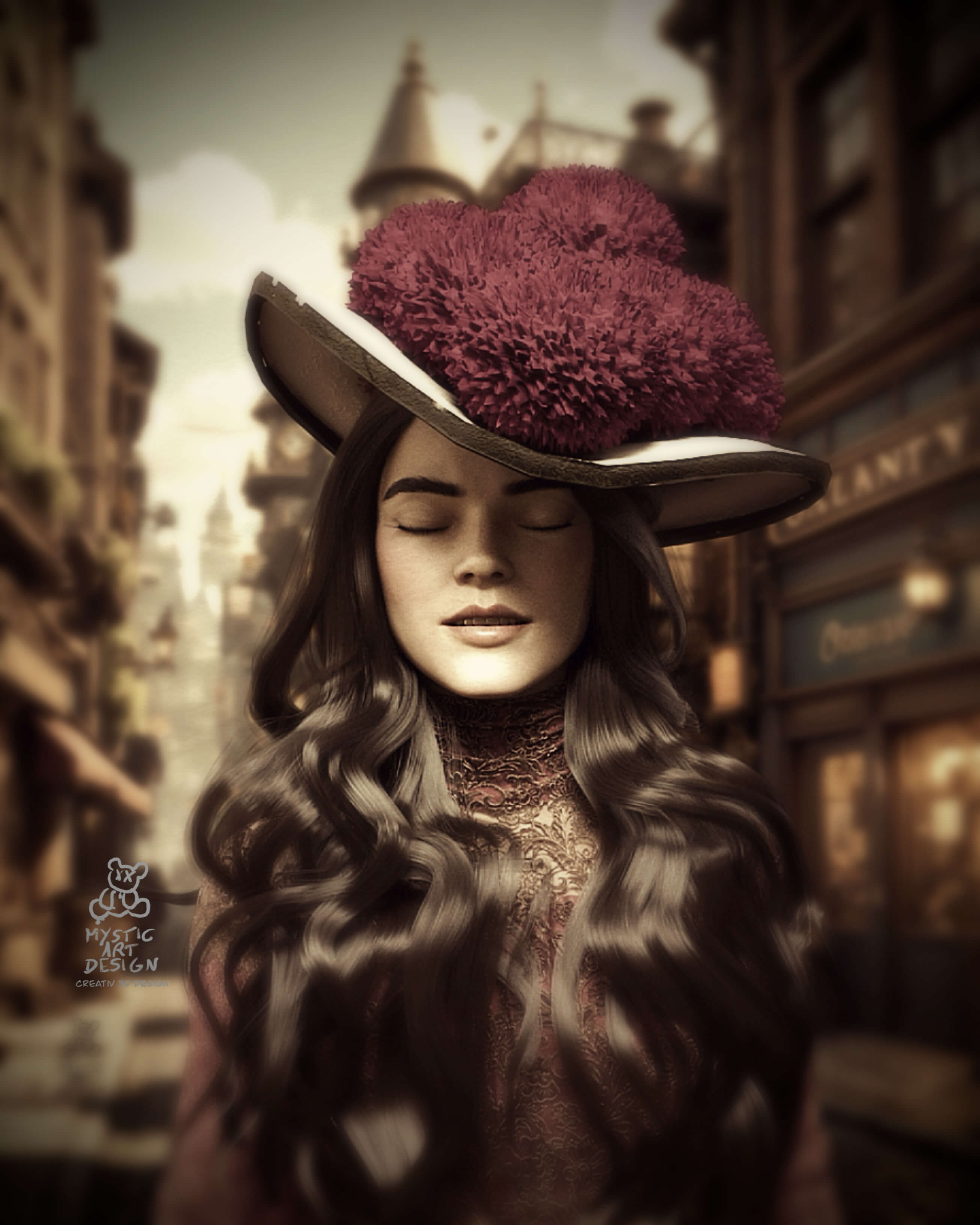 Steampunk Fantasy 1 3D Render, Digital Art by MysticArtDesign