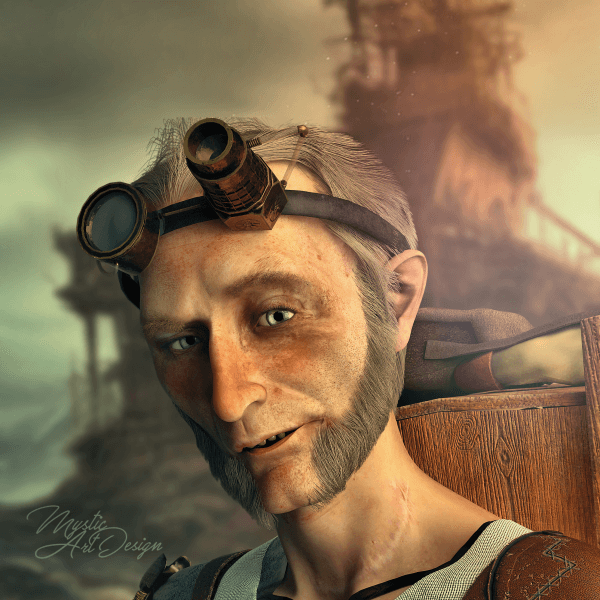 Steampunk Dwarf 3D Render | RenderHub Gallery