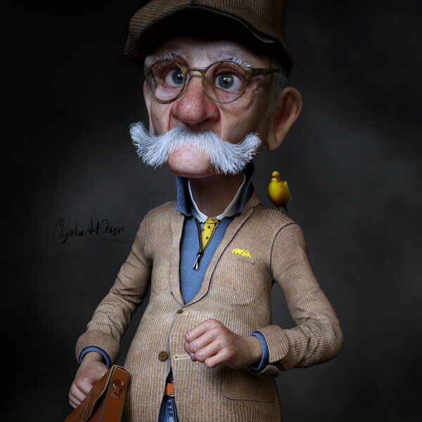 Man Portrait 3D Render | RenderHub Gallery