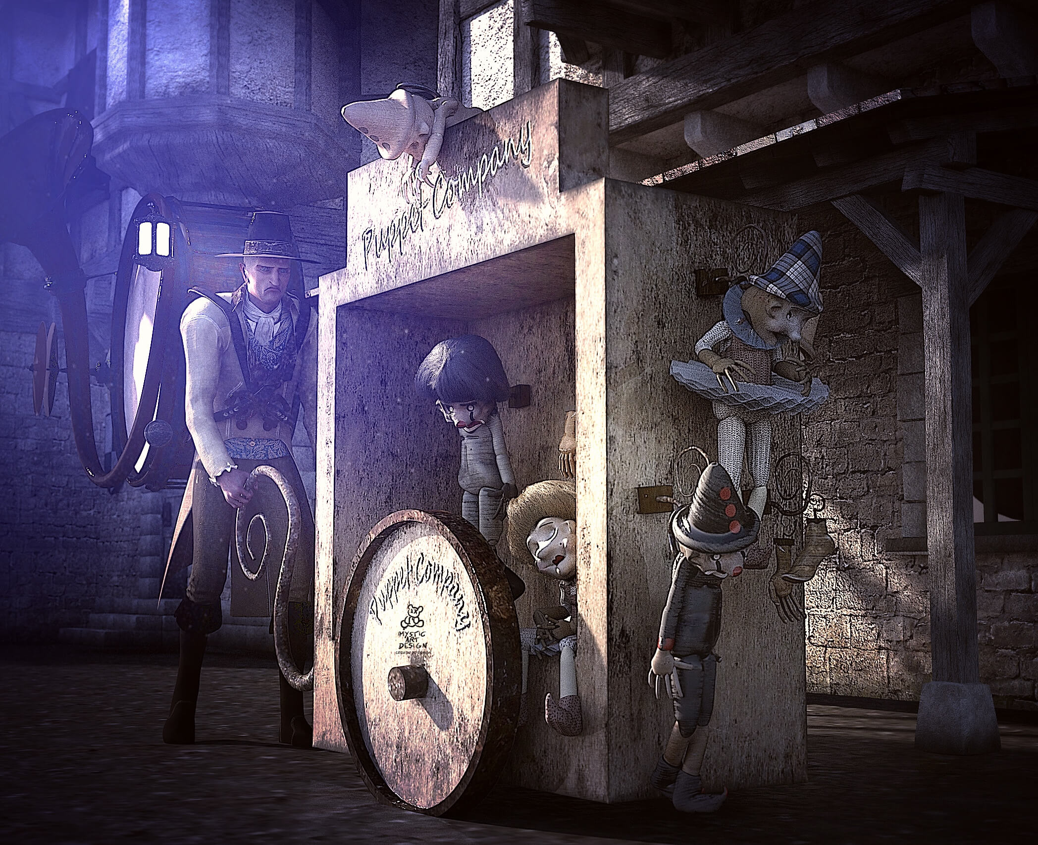 The puppet company 3D Render, Digital Art by MysticArtDesign