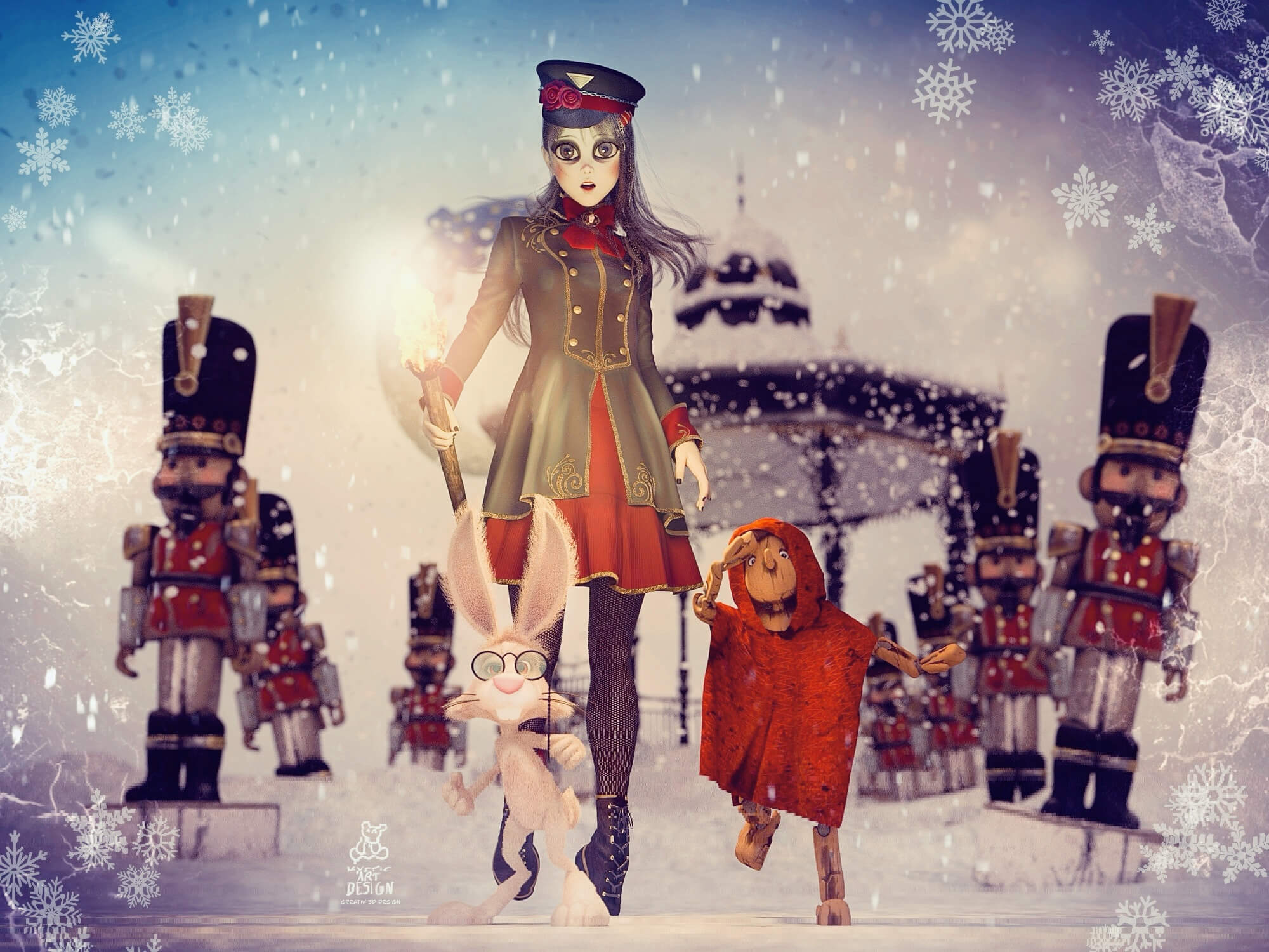 Way of Nutcracker 3D Render, Digital Art by MysticArtDesign