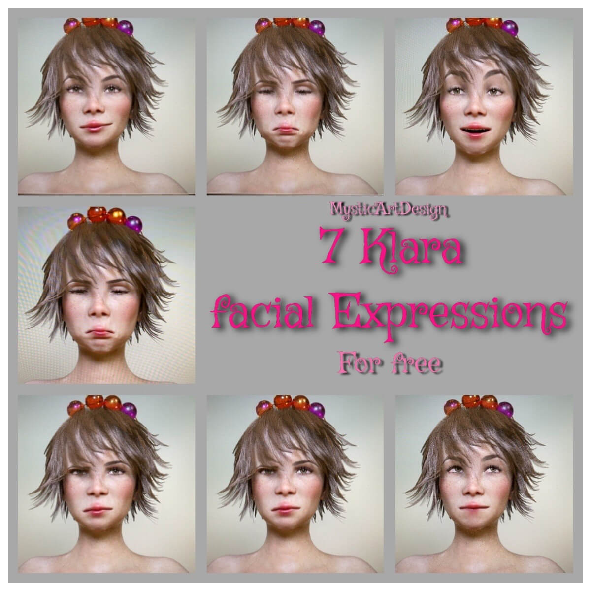 Expressions for Klara Genesis 8 Female - Free Daz Content by ...
