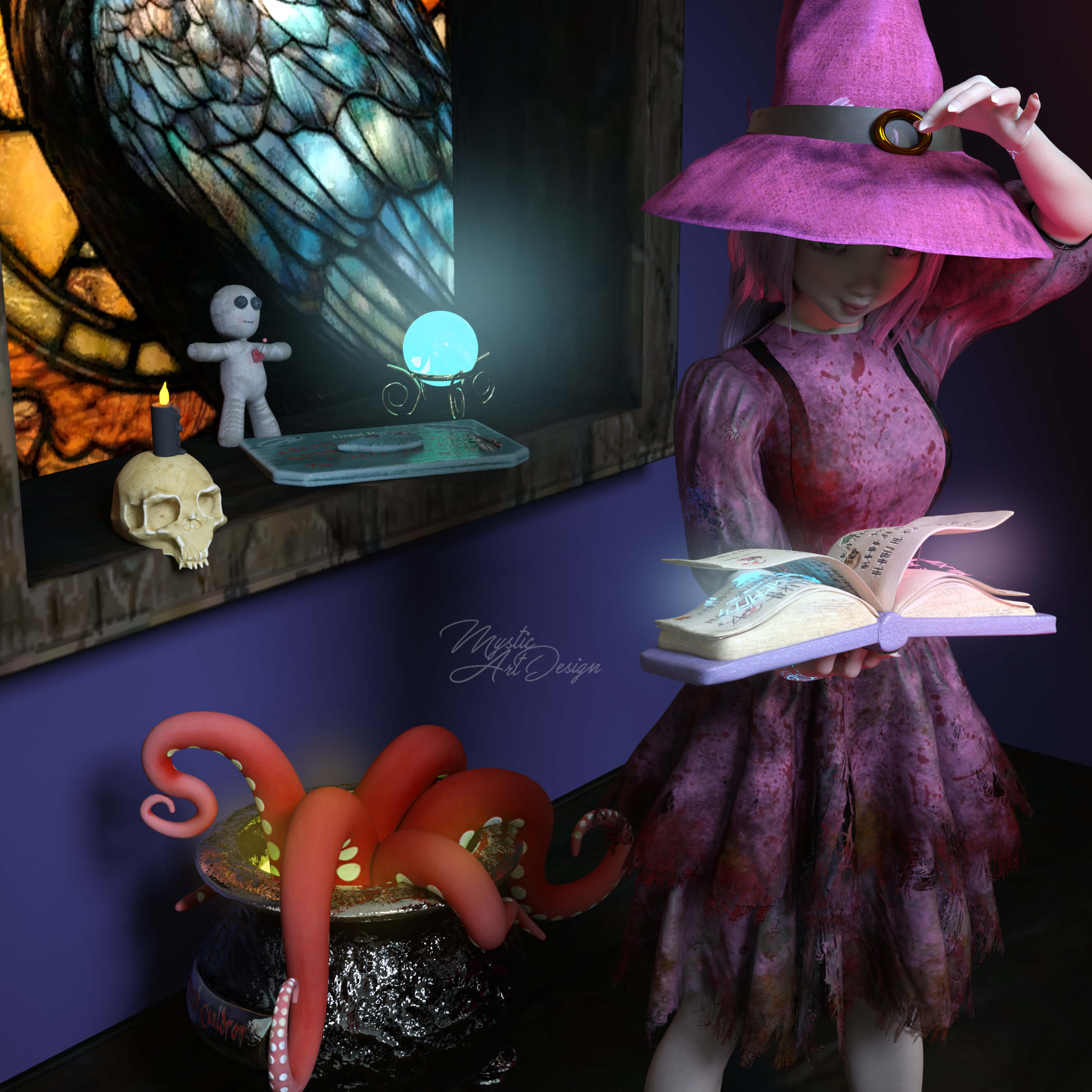 Magical Witch Set - Daz Content by MysticArtDesign