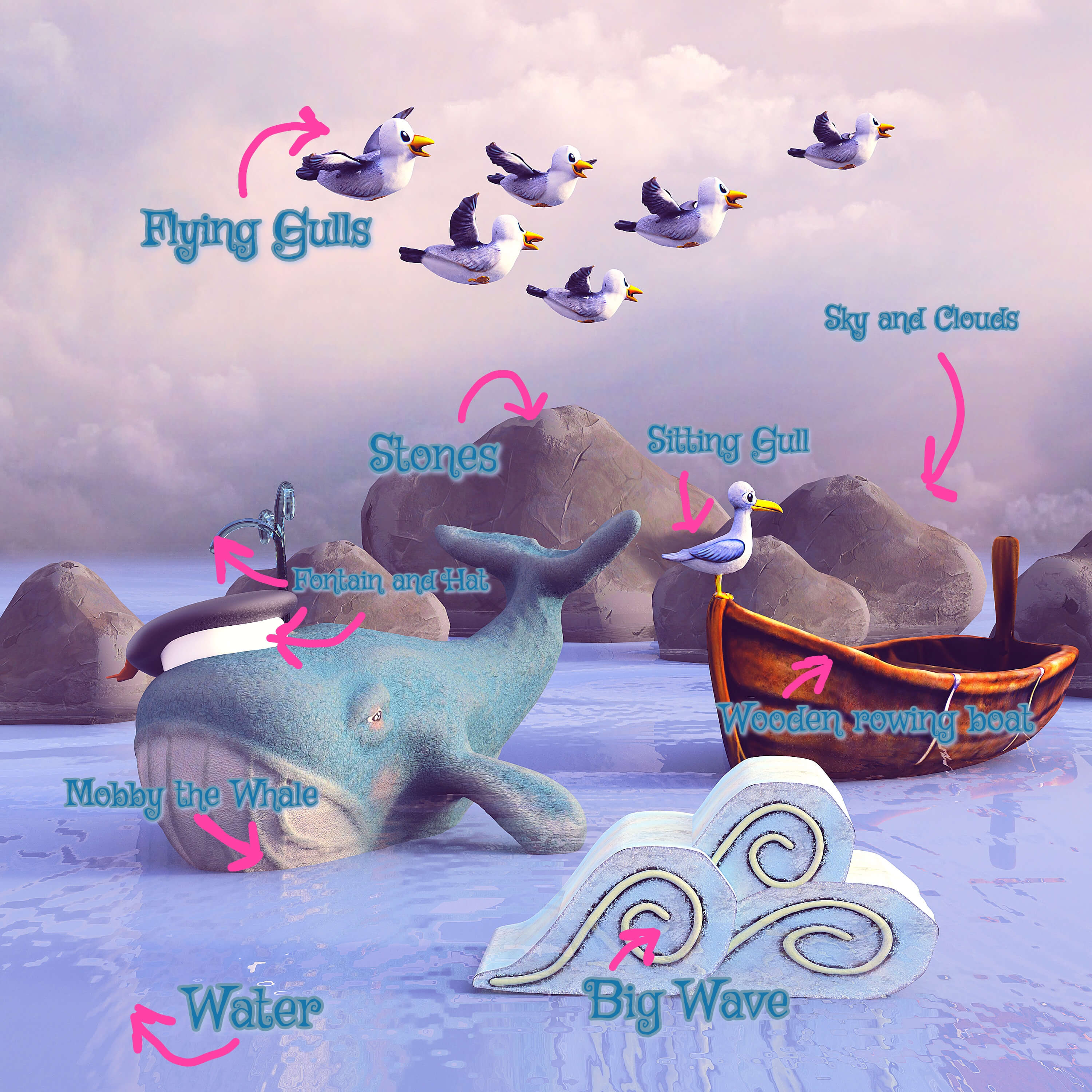 Mobby The Whale - Daz Content by MysticArtDesign