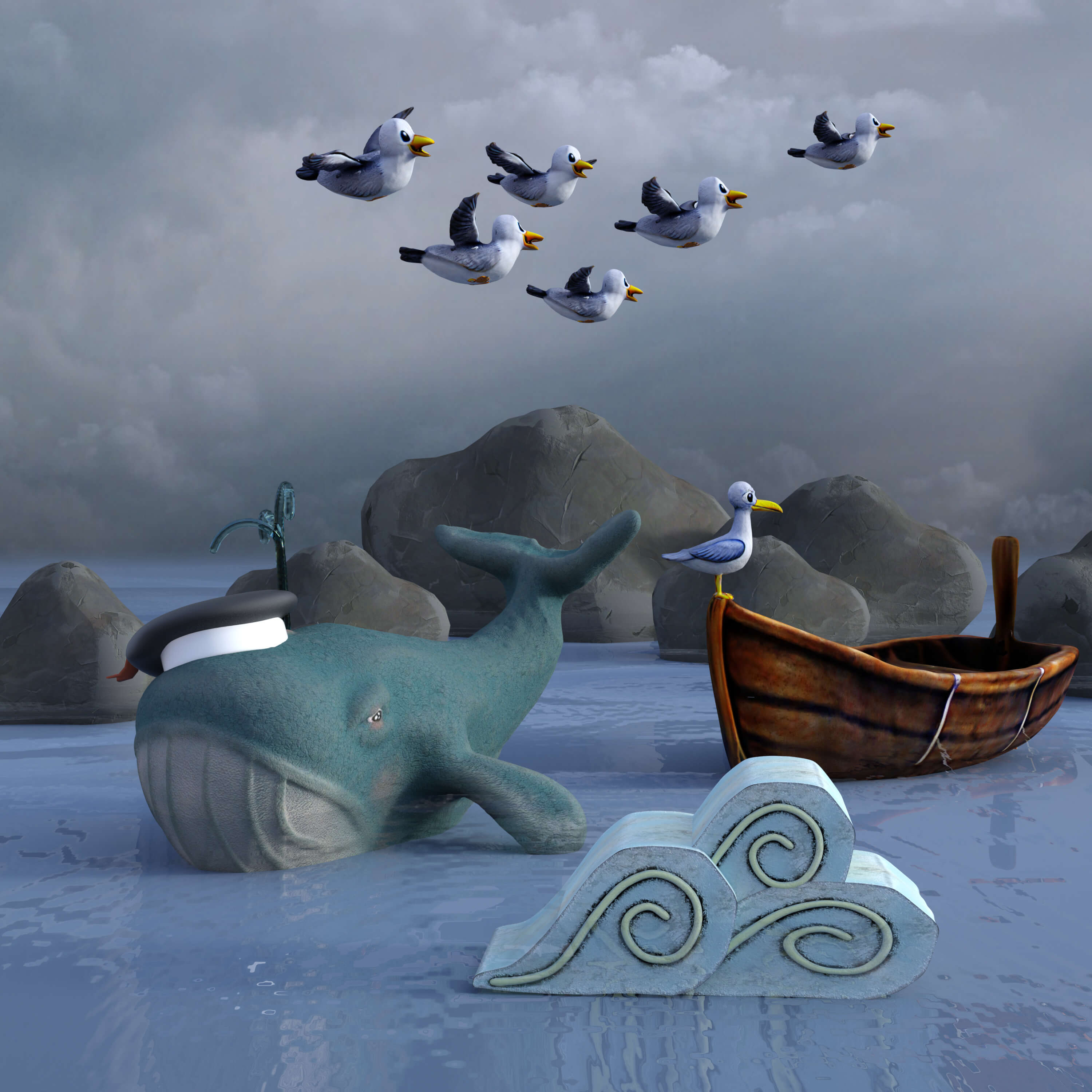 Mobby The Whale - Daz Content by MysticArtDesign