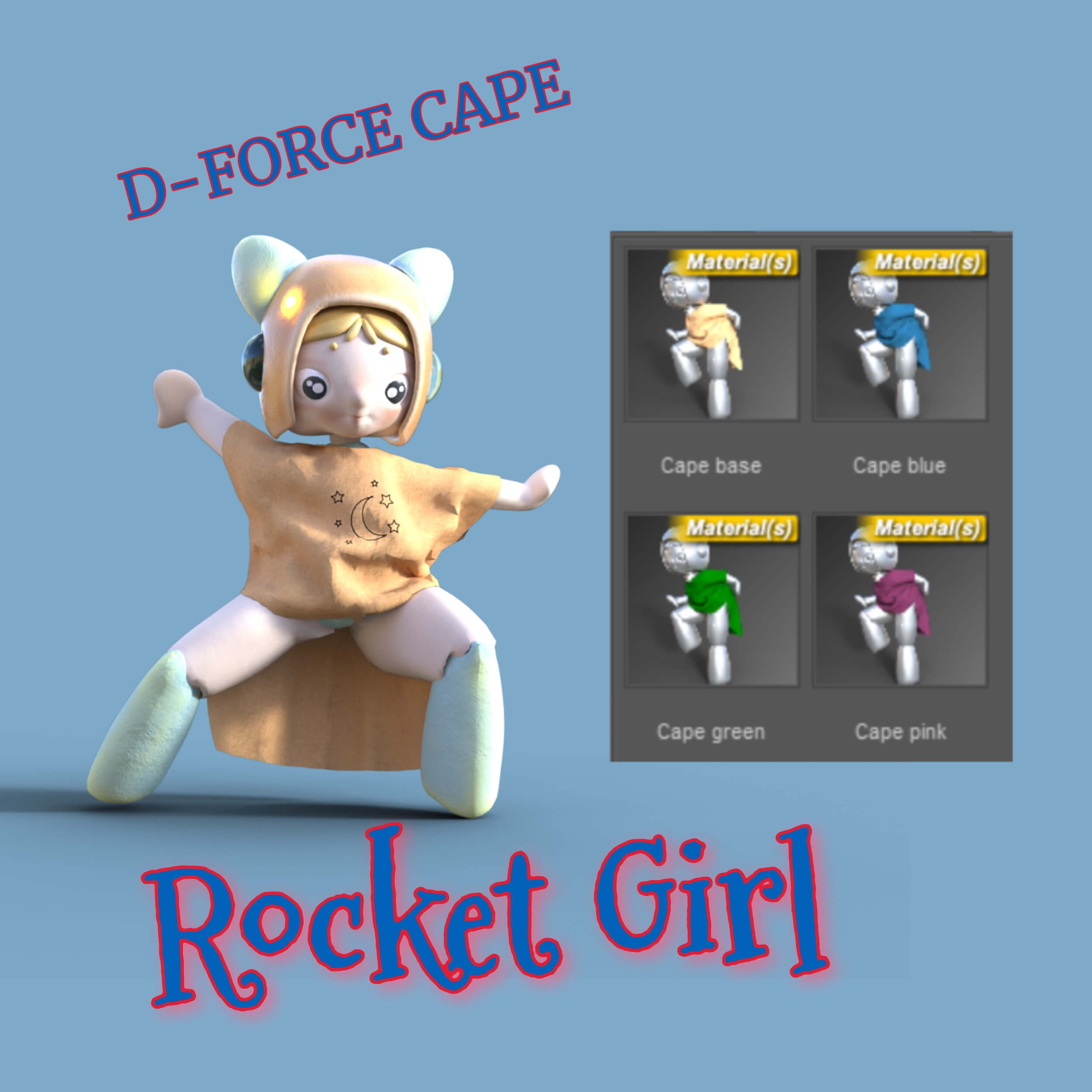 Cute Rocket Girl - Daz Content by MysticArtDesign