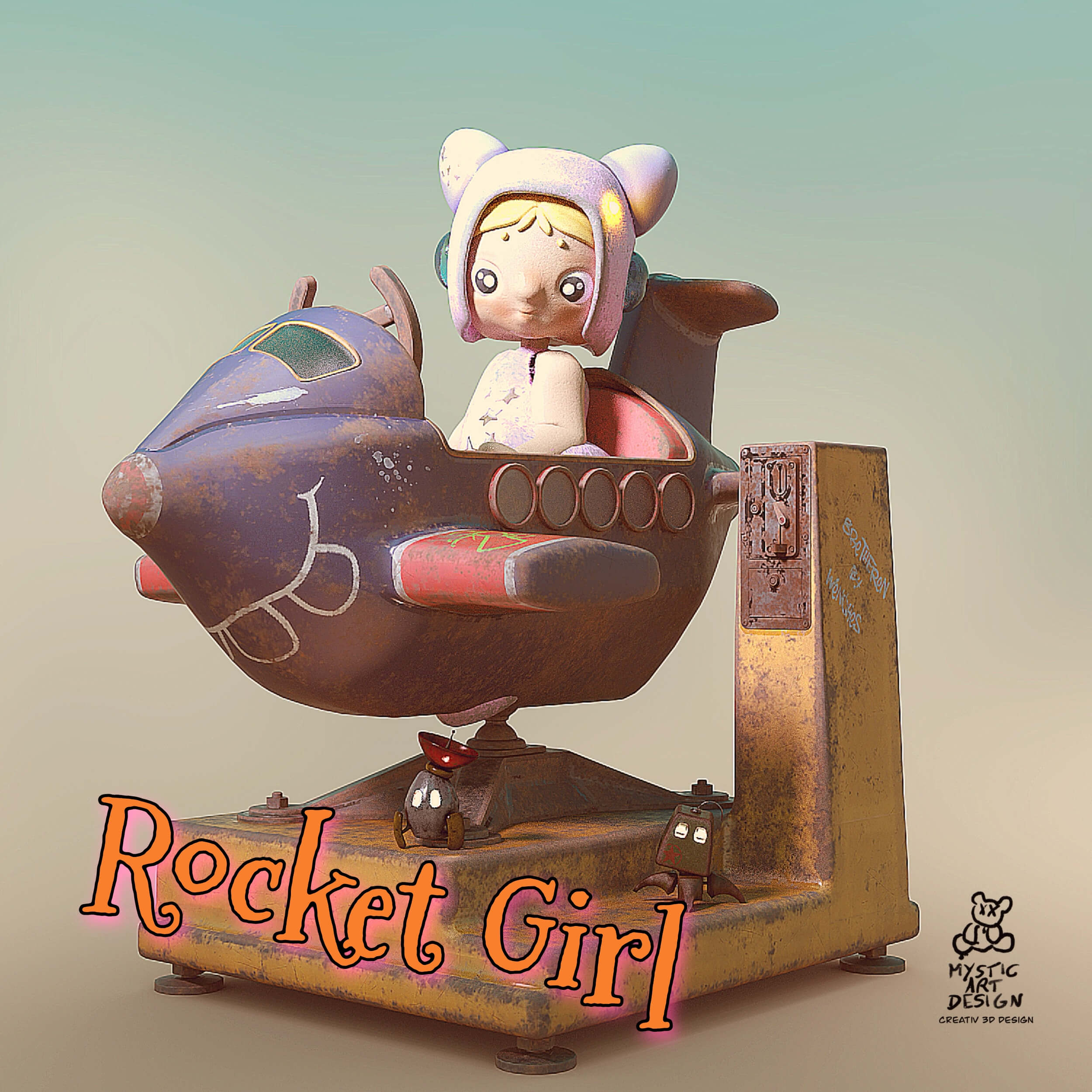 Cute Rocket Girl - Daz Content by MysticArtDesign