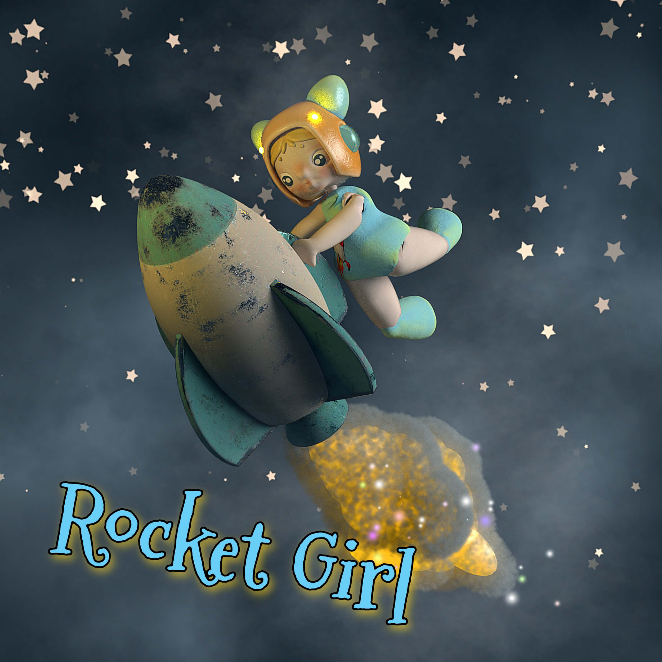 Cute Rocket Girl - Daz Content by MysticArtDesign