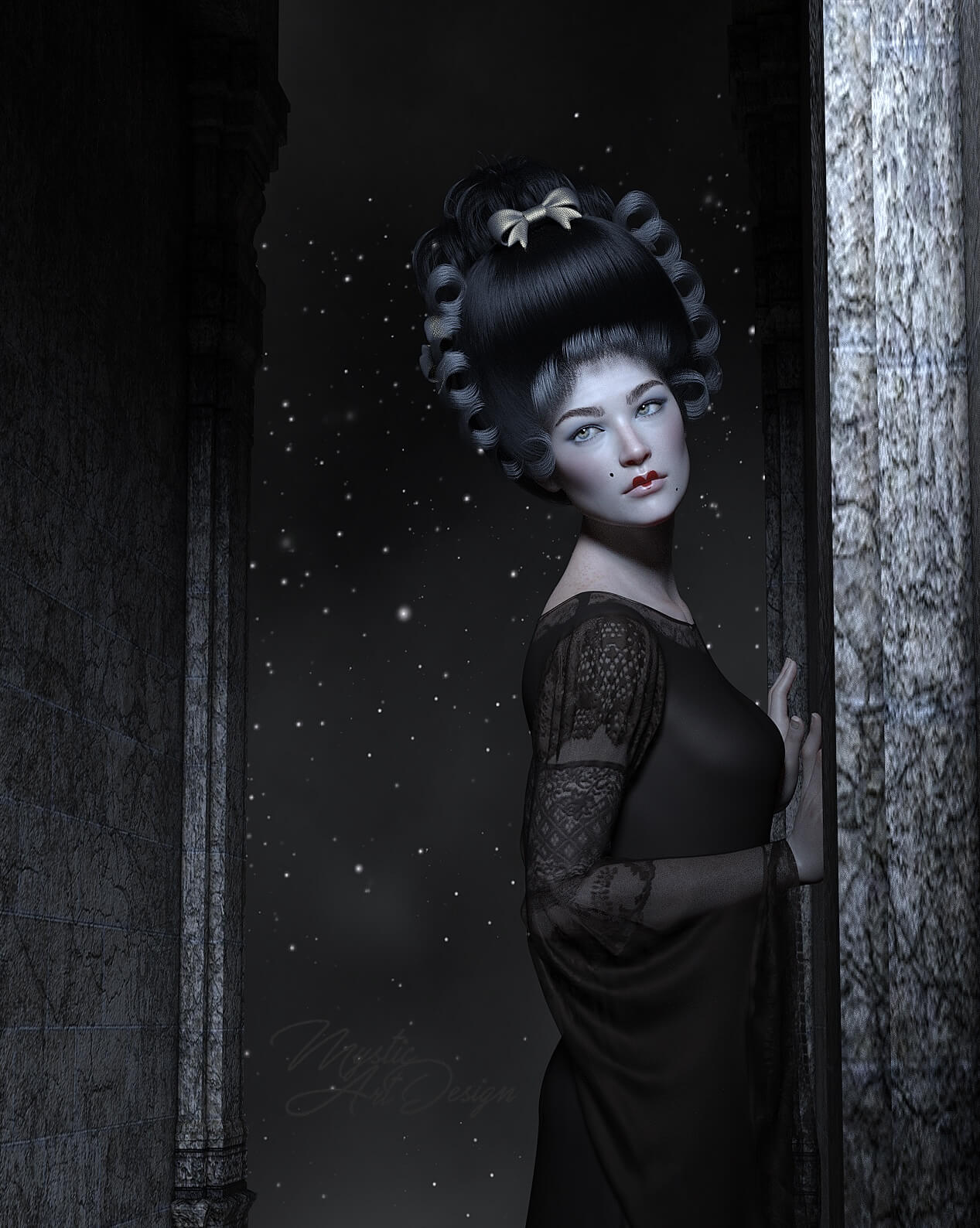 Rococo Hair for Genesis 8 - Free Daz Content by MysticArtDesign