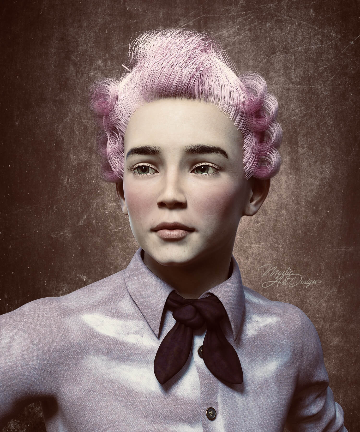 Rococo Hair for Genesis 8 - Free Daz Content by MysticArtDesign