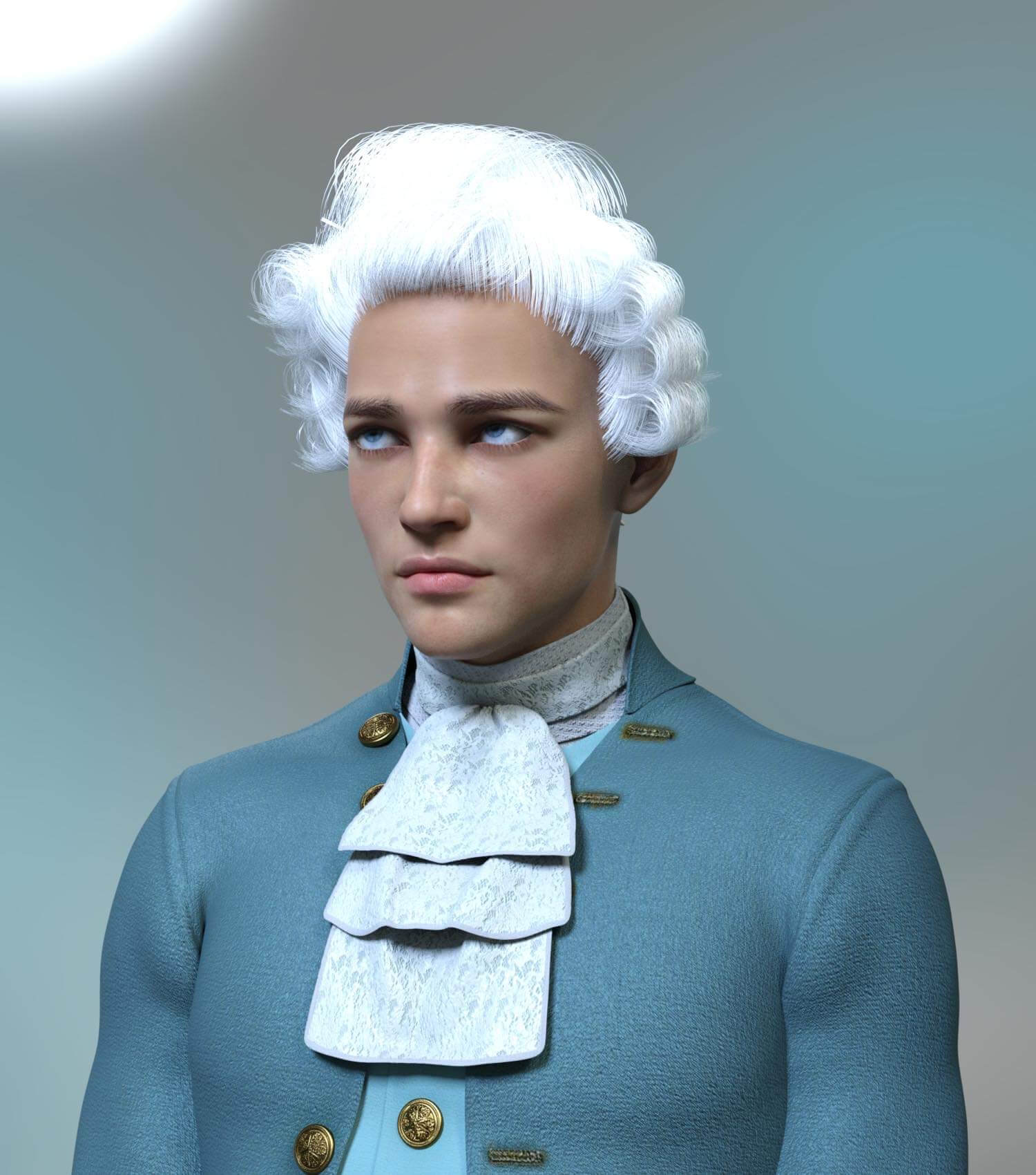 Rococo Hair for Genesis 8 - Free Daz Content by MysticArtDesign