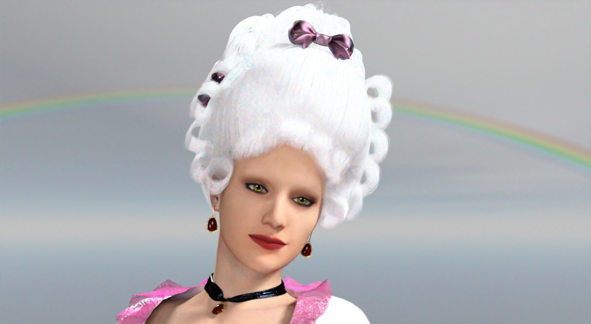 Rococo Hair for Genesis 8 - Free Daz Content by MysticArtDesign