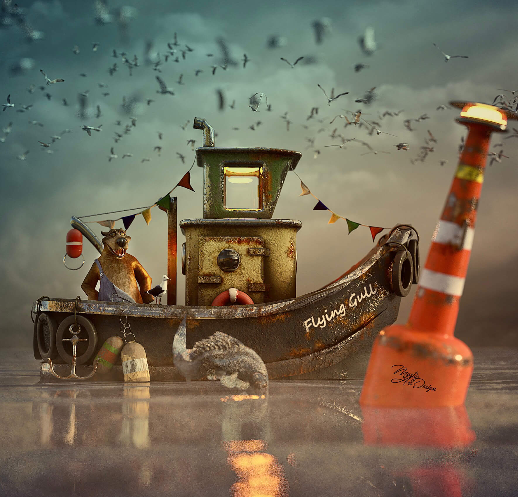 The Toon Boat - Daz Content by MysticArtDesign