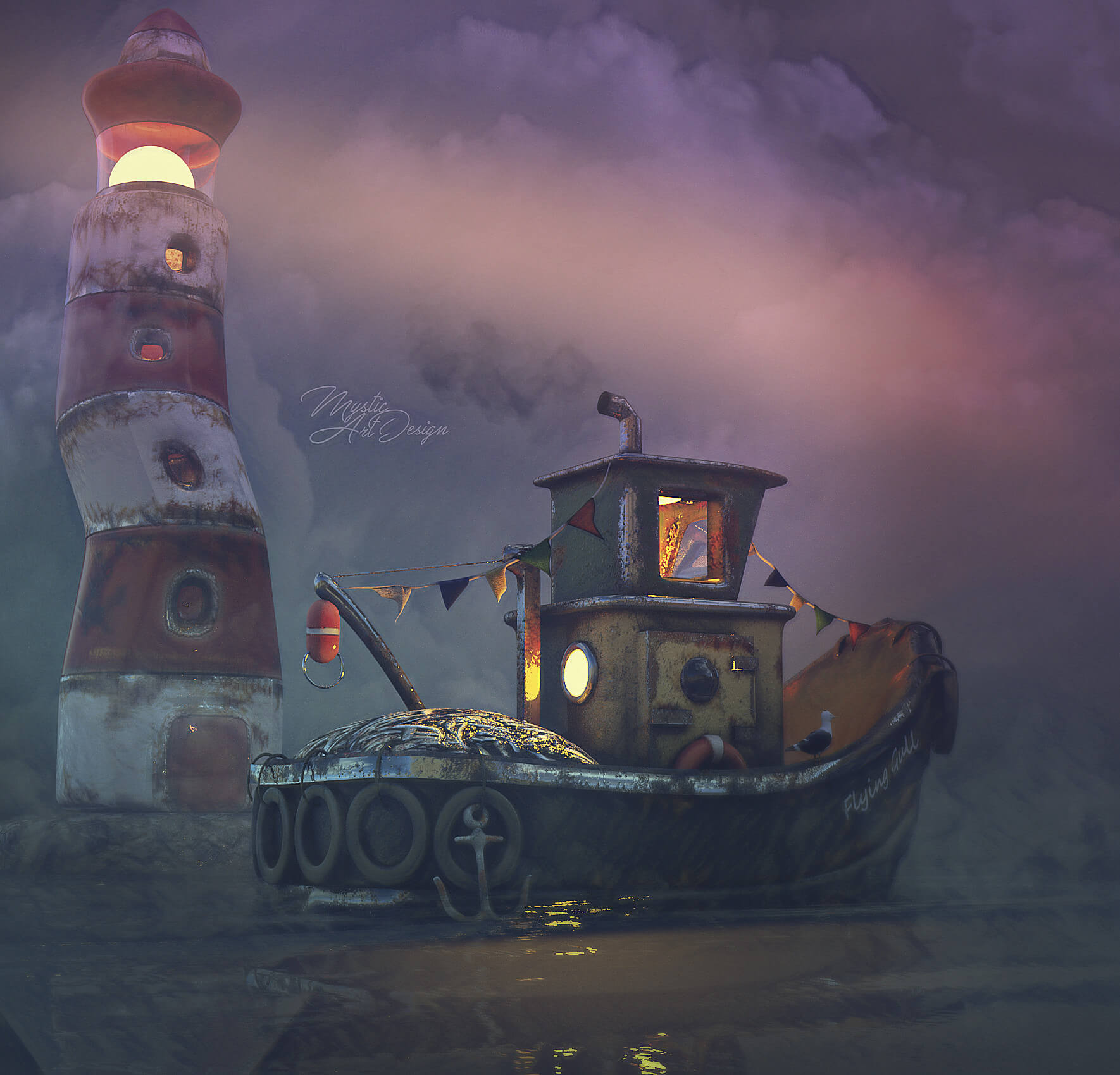 The Toon Boat - Daz Content by MysticArtDesign