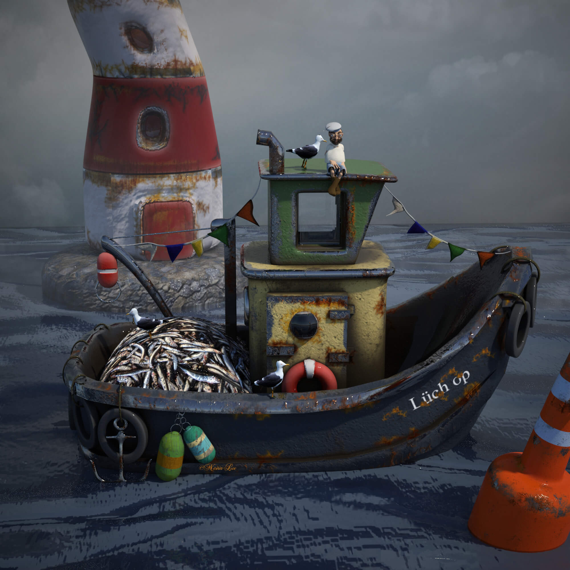 The Toon Boat - Daz Content by MysticArtDesign