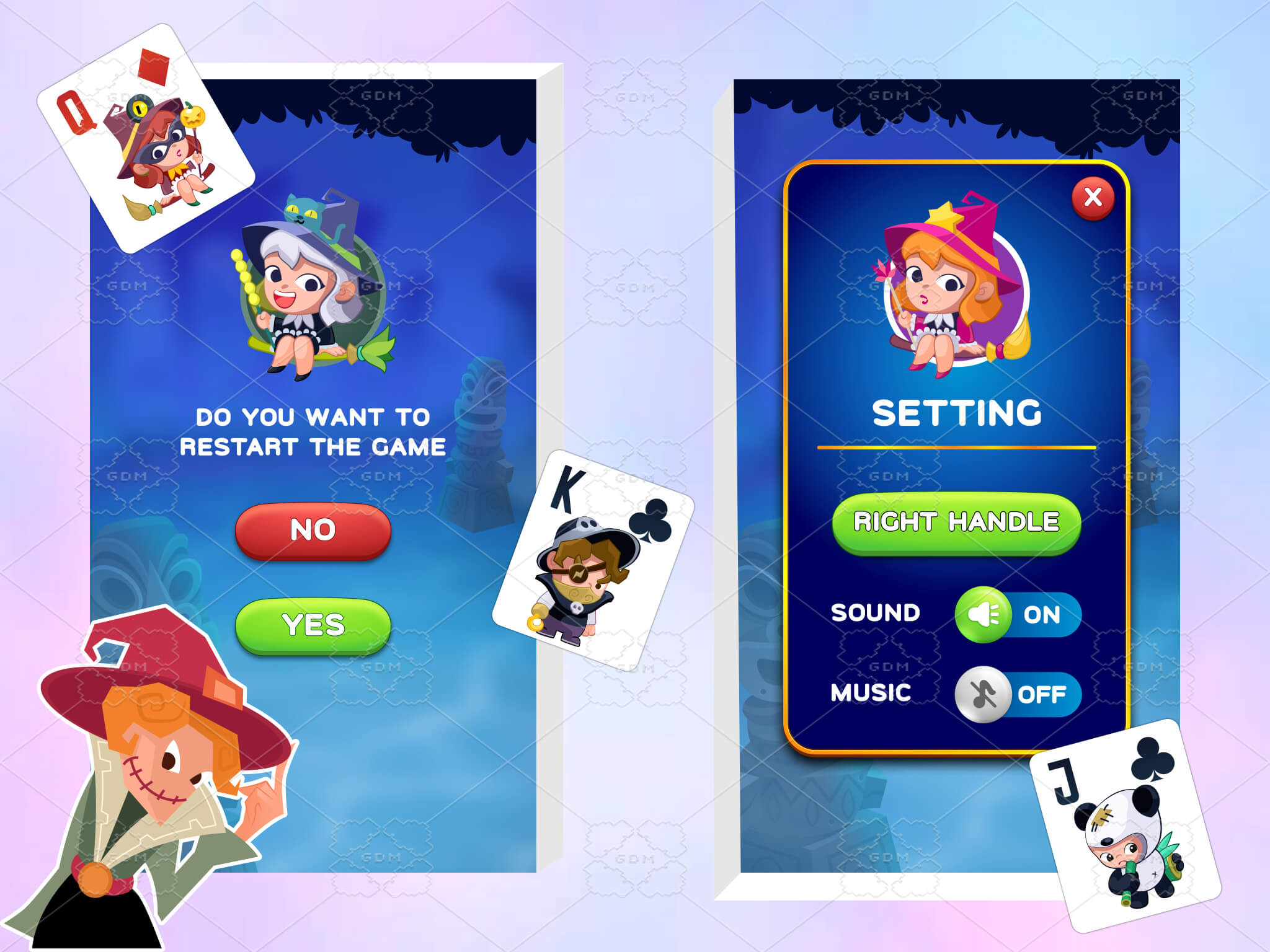 Solitaire Card UI Poker Games - 2D Game Asset by n2thuan