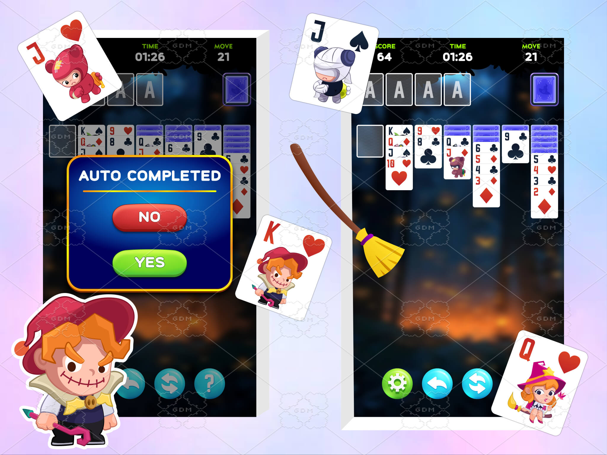Solitaire Card UI Poker Games - 2D Game Asset by n2thuan