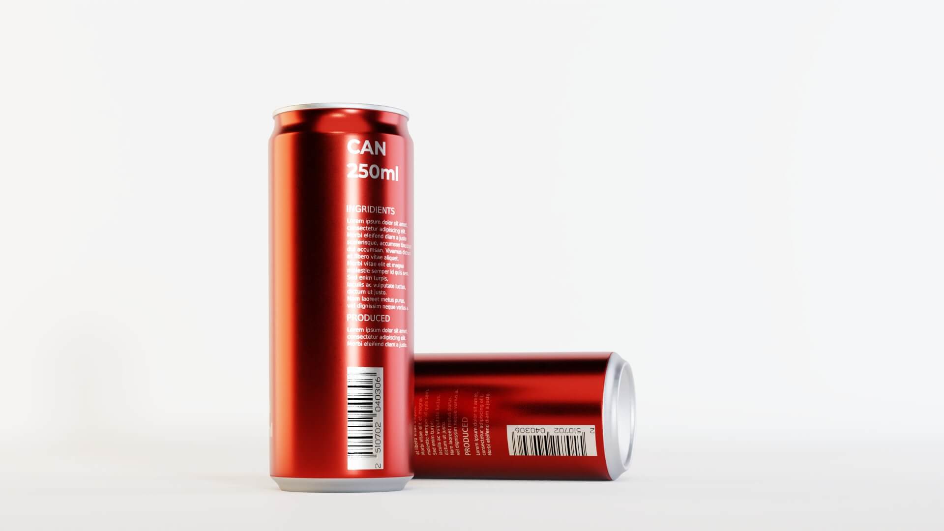 Beverage Slim Can 250ml - 3D Model by NaCl