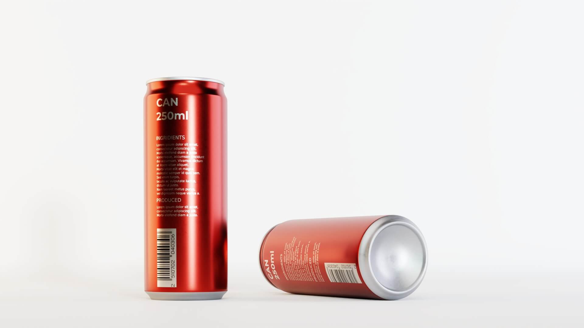 Beverage Slim Can 250ml - 3D Model by NaCl