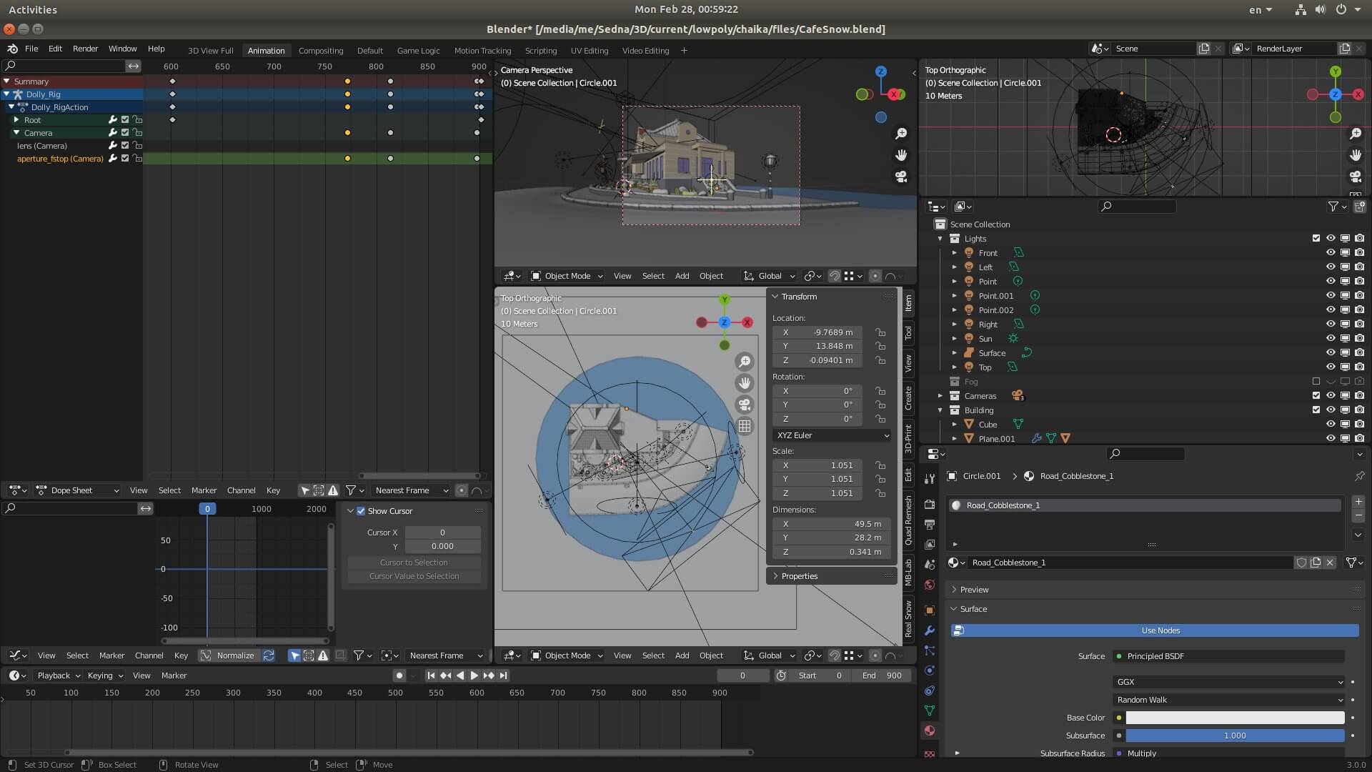 Cafe Building - 3D Model by NaCl