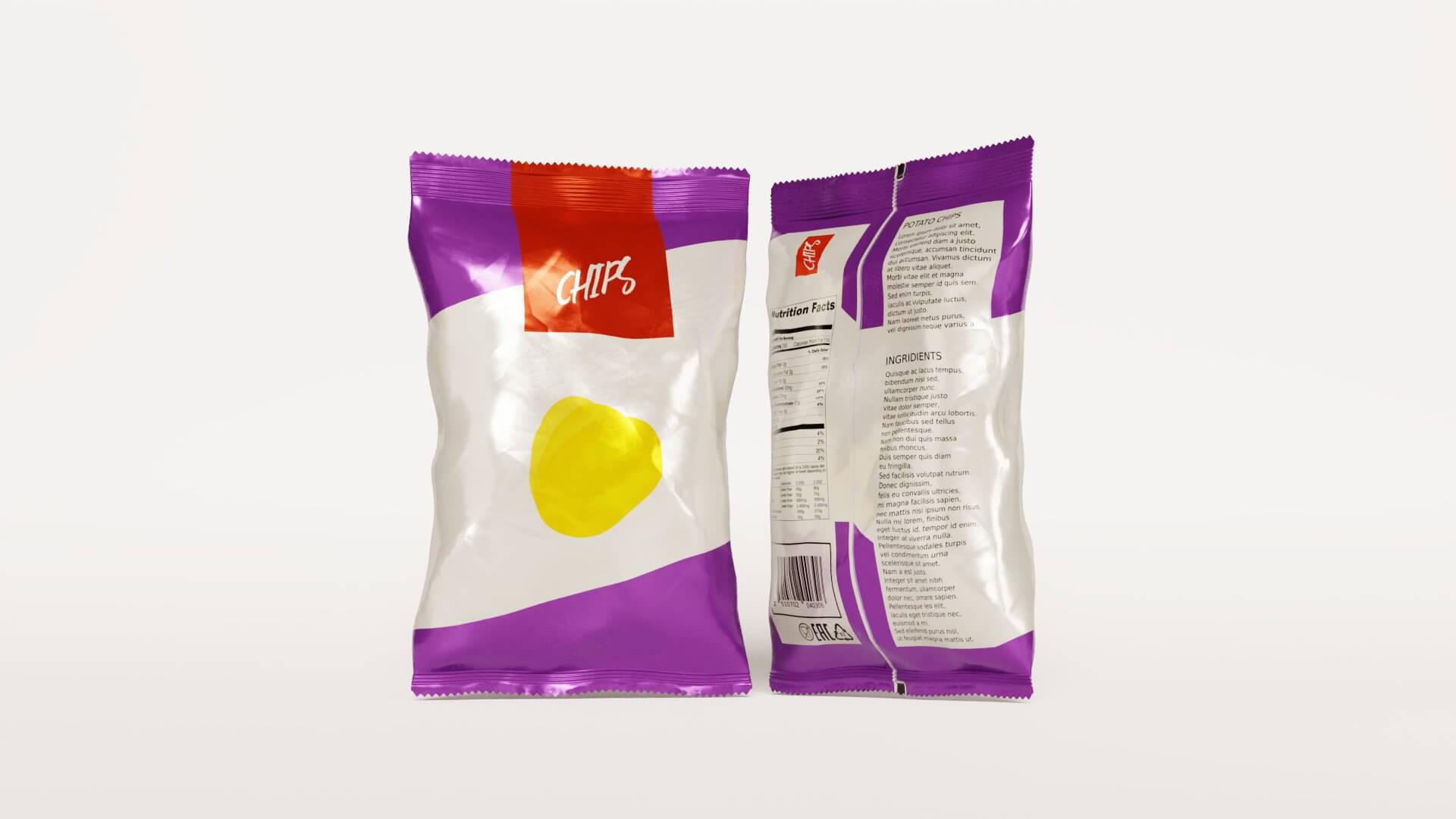Potato Chips Package V3 - 3D Model by NaCl