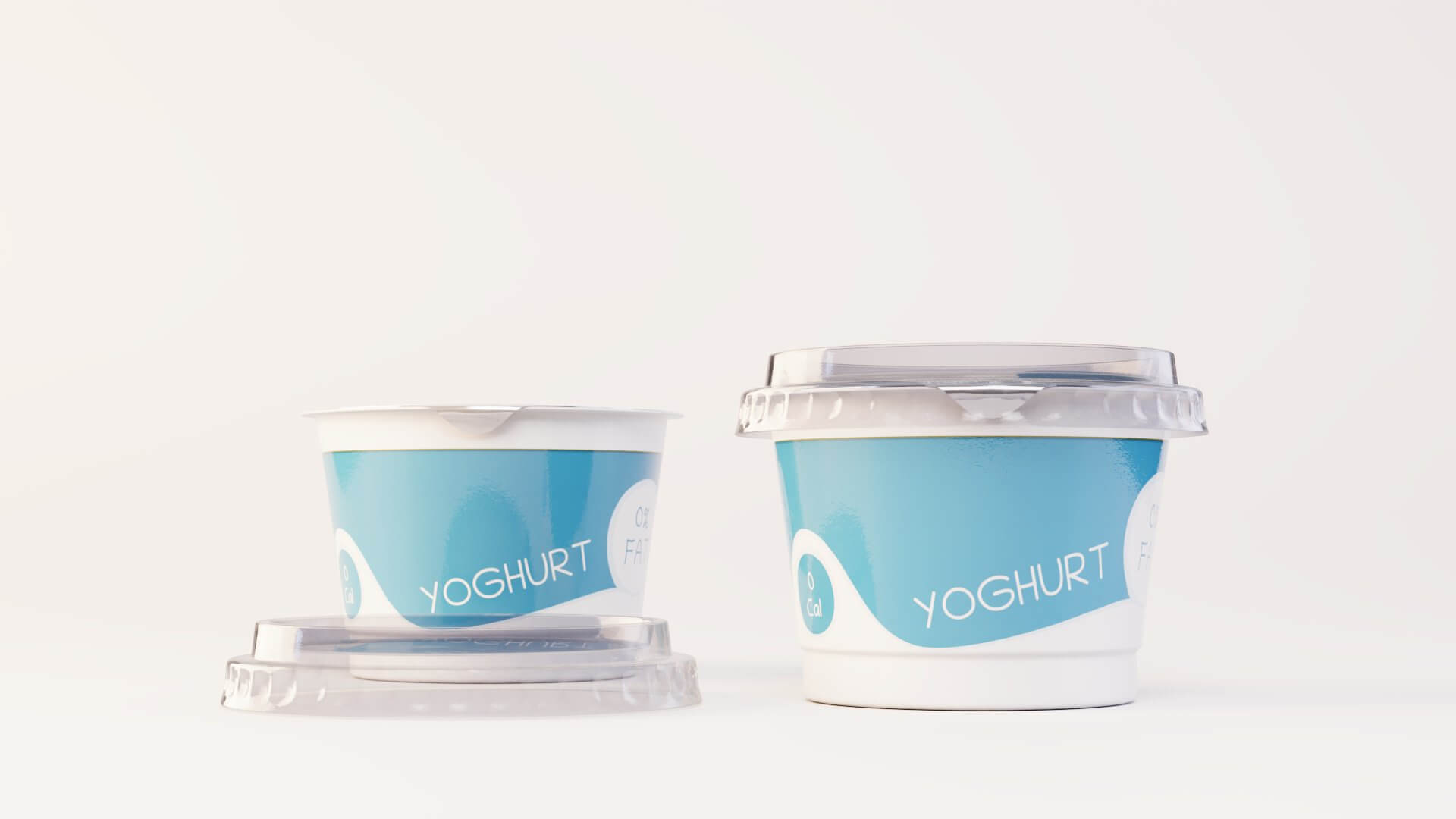 Yogurt Plastic Cup 200ml Cap - 3D Model by NaCl