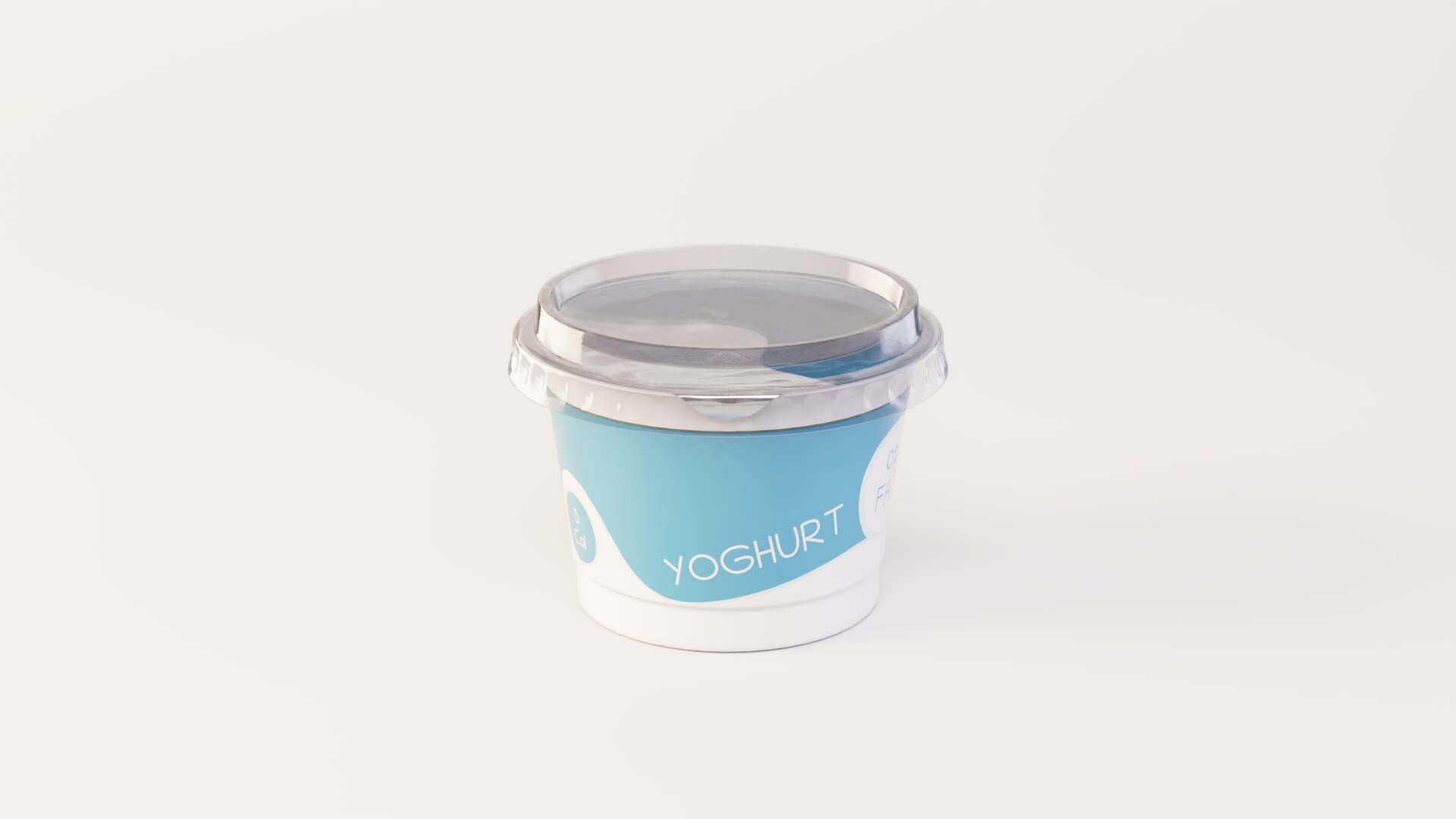 Yogurt Plastic Cup 200ml Cap - 3D Model by NaCl