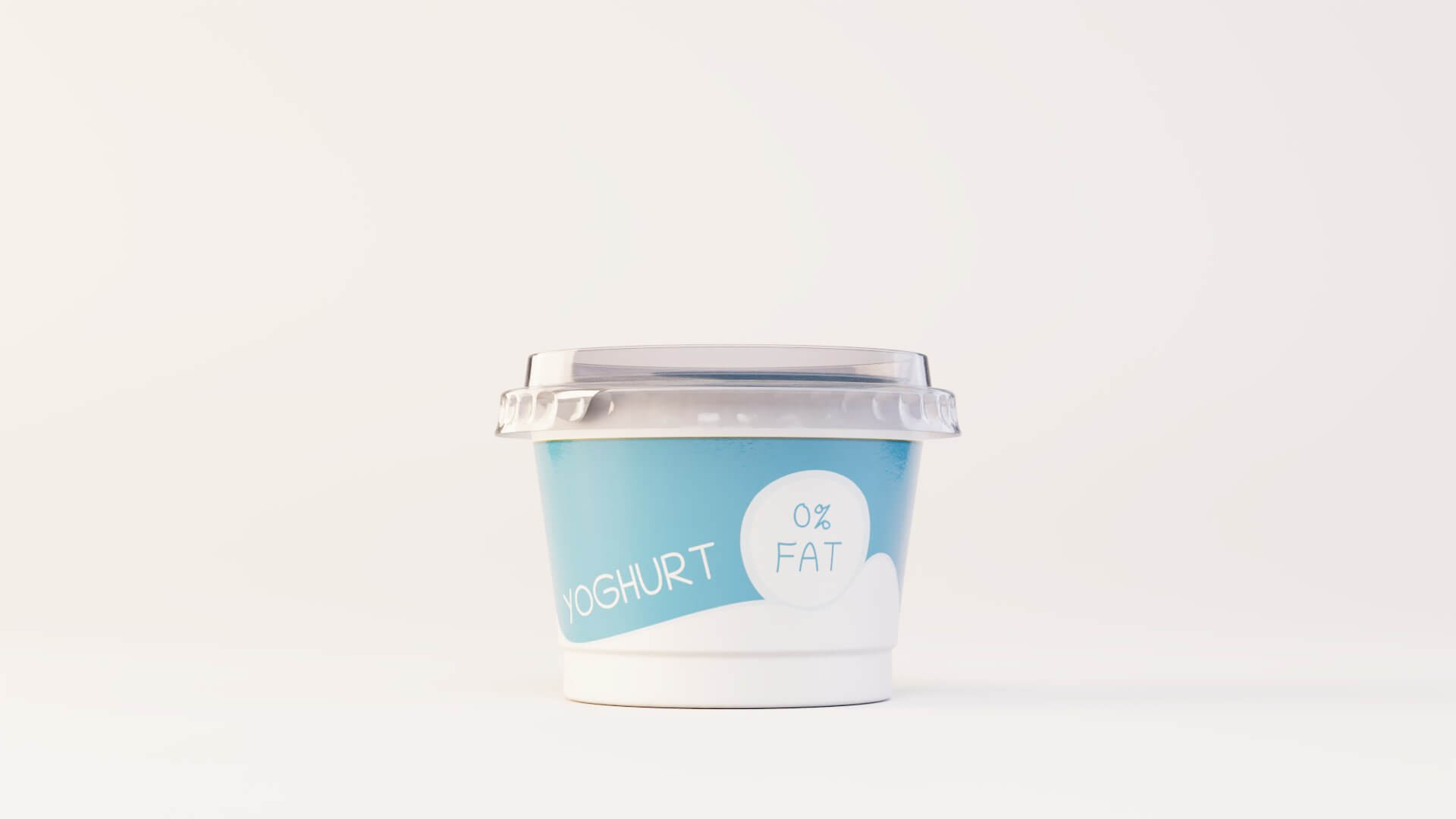 Yogurt Plastic Cup 200ml Cap - 3D Model by NaCl