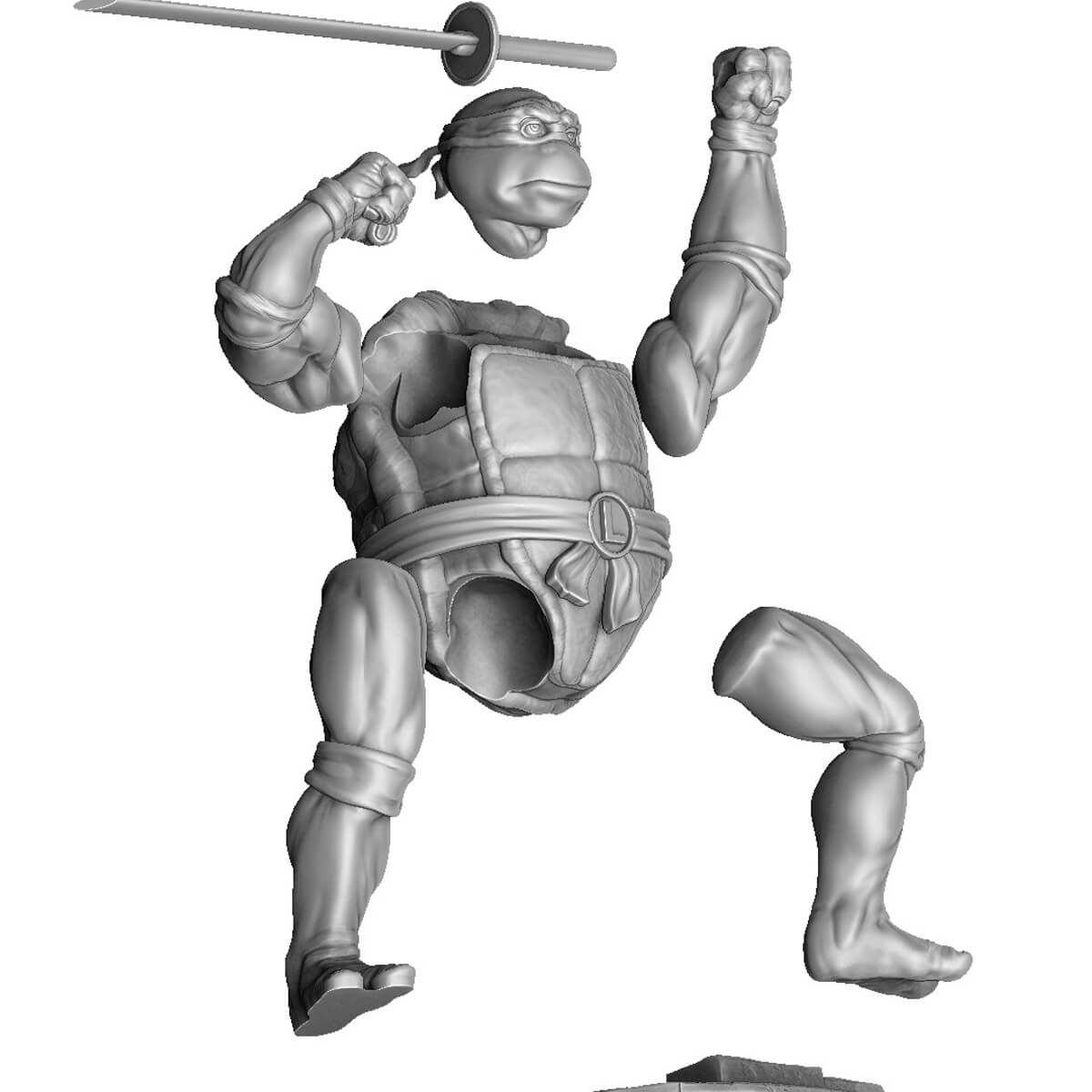 4 Ninja Turtles - 3D Model by naeem32