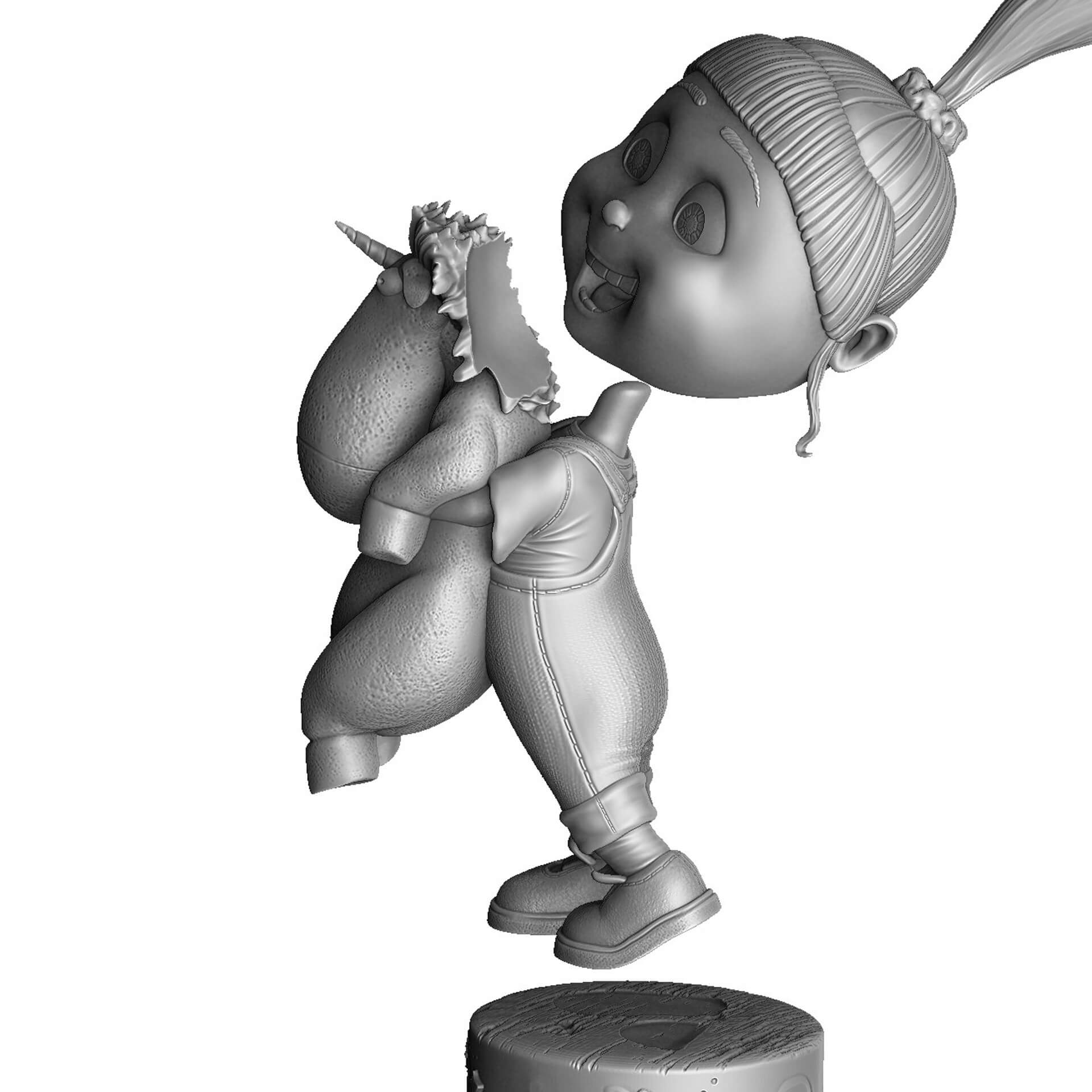 Agnes With a Unicorn (Despicable Me) - 3D Model by naeem32