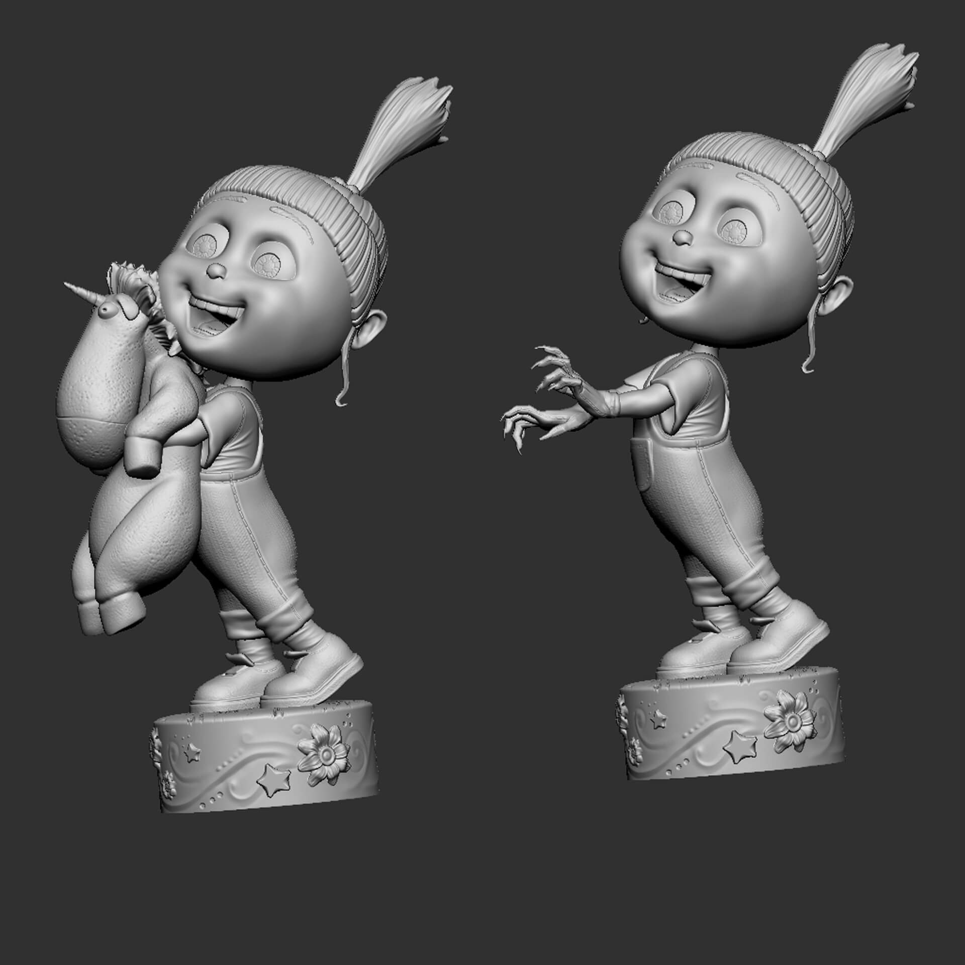 Agnes With a Unicorn (Despicable Me) - 3D Model by naeem32