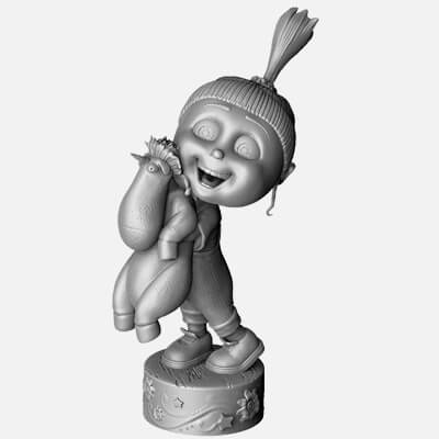 Agnes With a Unicorn (Despicable Me) - 3D Model by naeem32