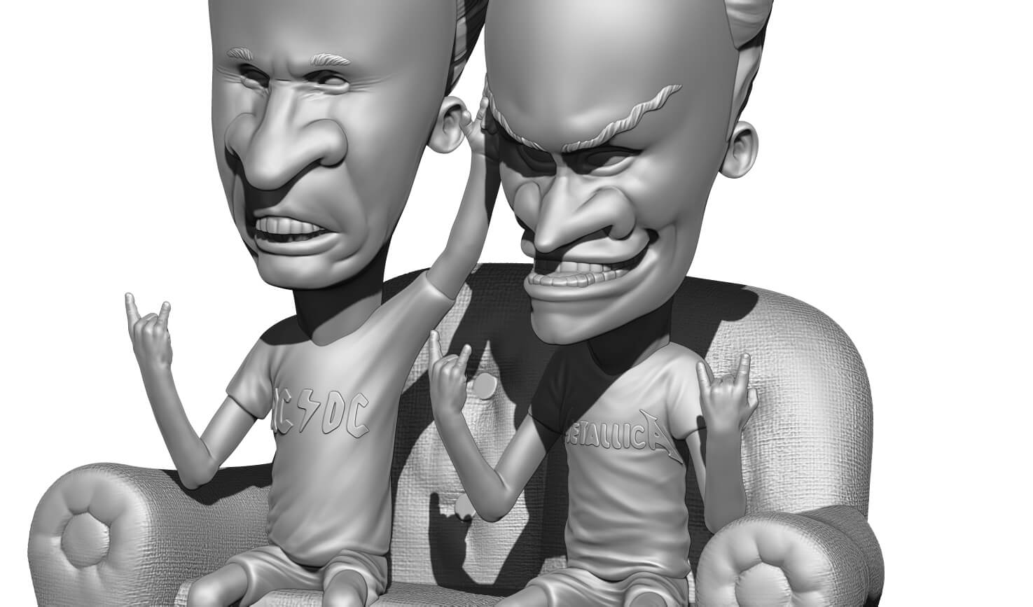 Beavis and Butt-Head 3D Model by naeem32