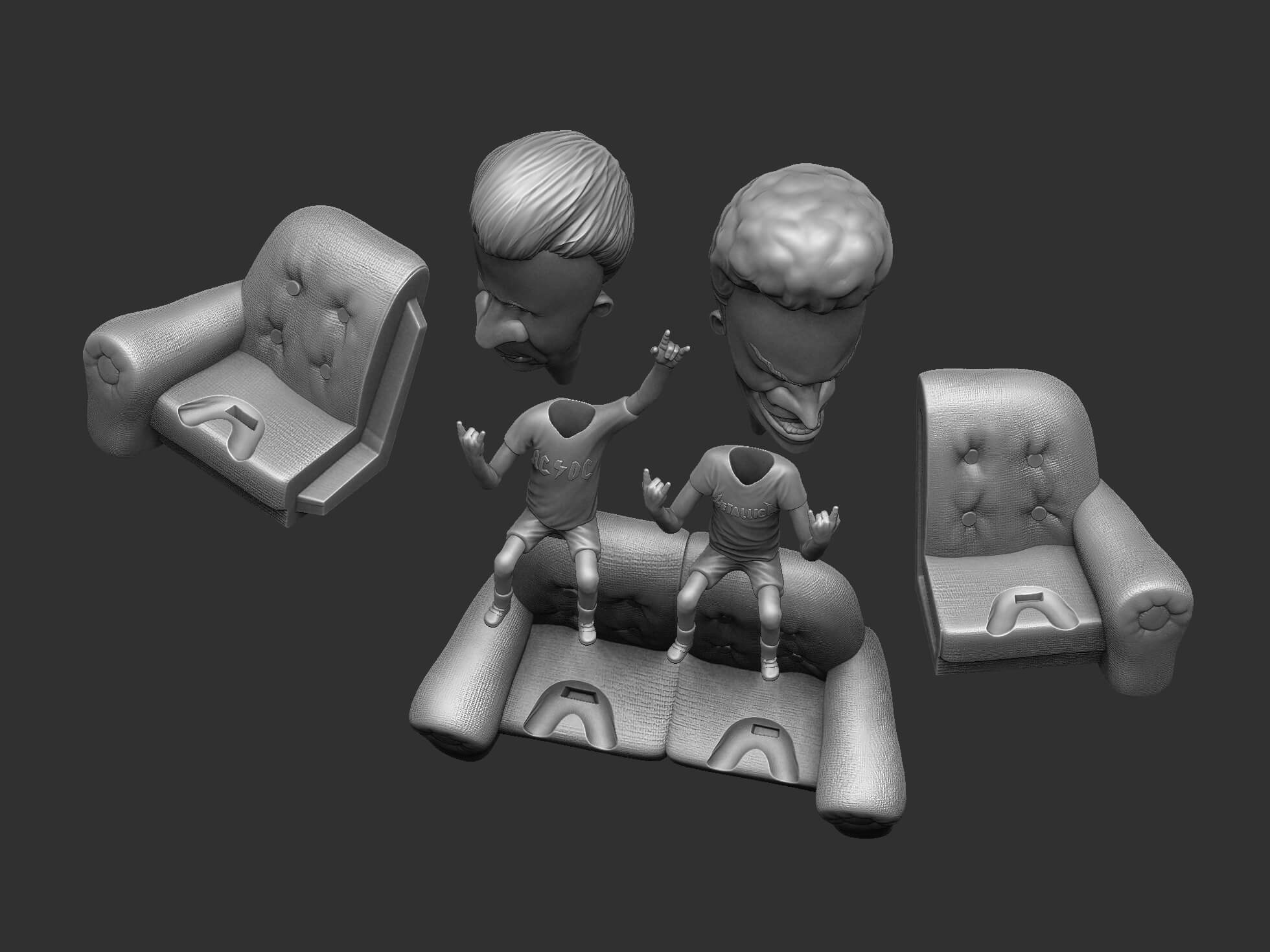 Beavis and Butt-Head 3D Model by naeem32
