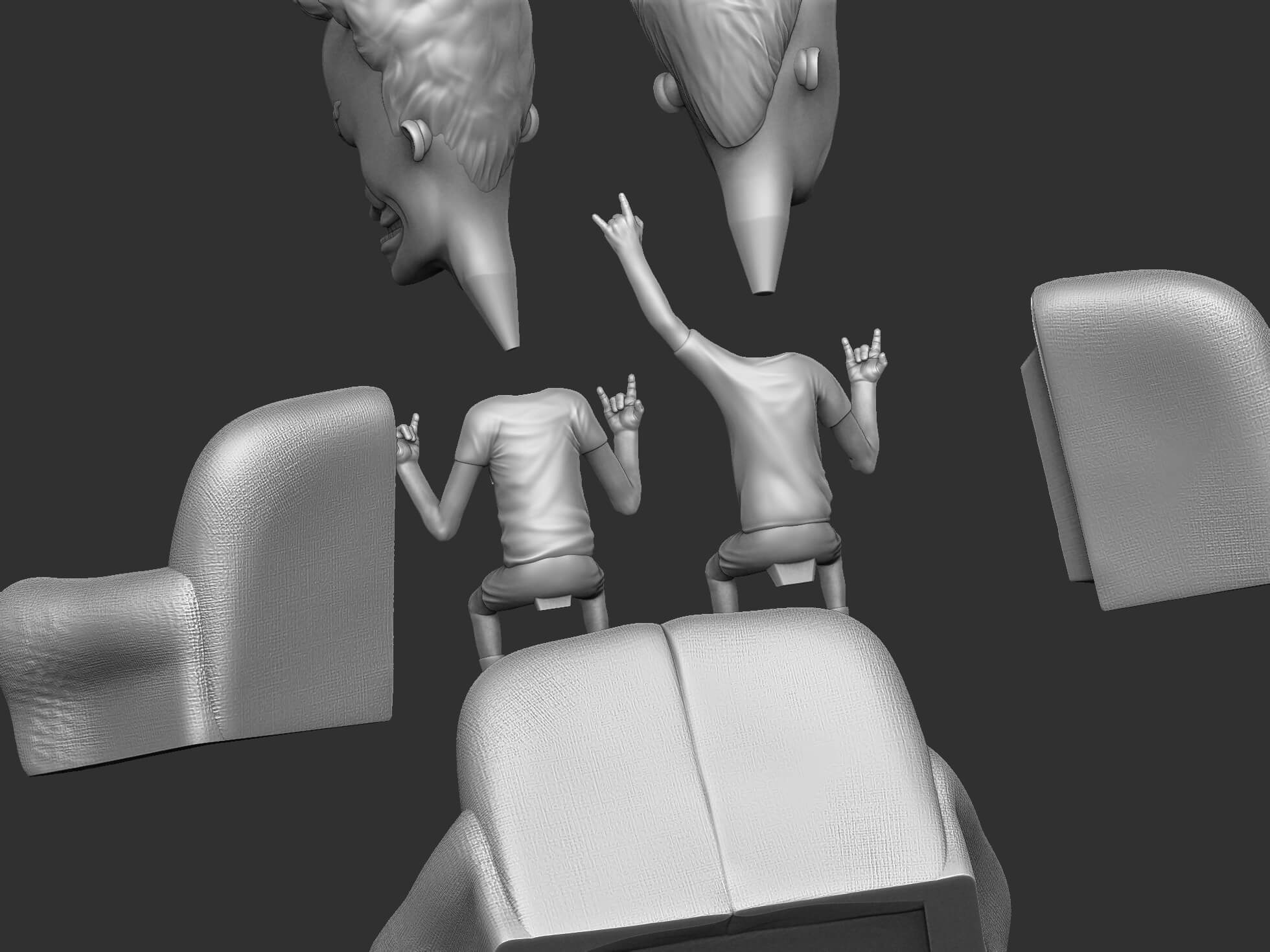 Beavis and Butt-Head 3D Model by naeem32