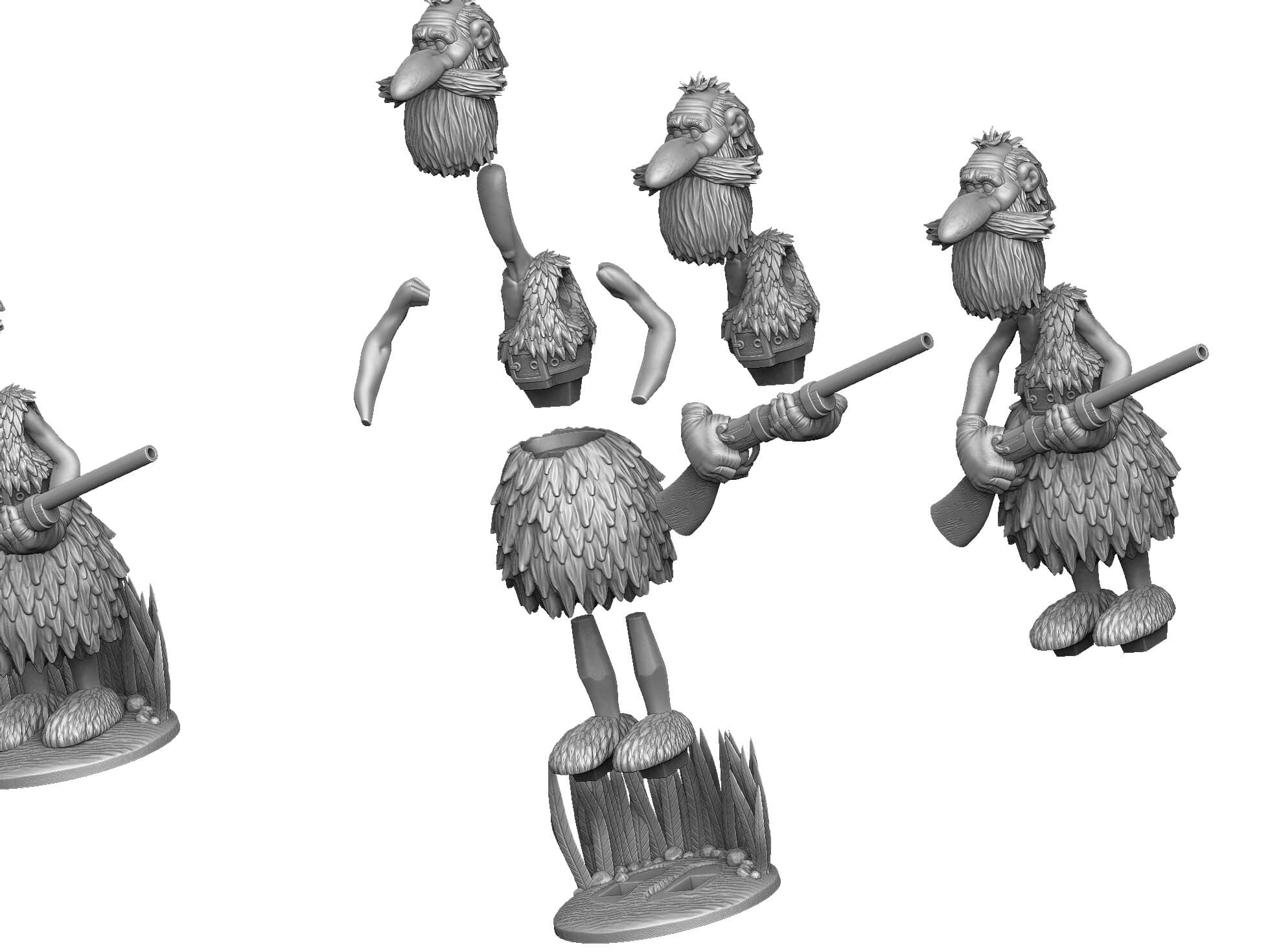 Ben Gunn From "Treasure Island" - 3D Model by naeem32