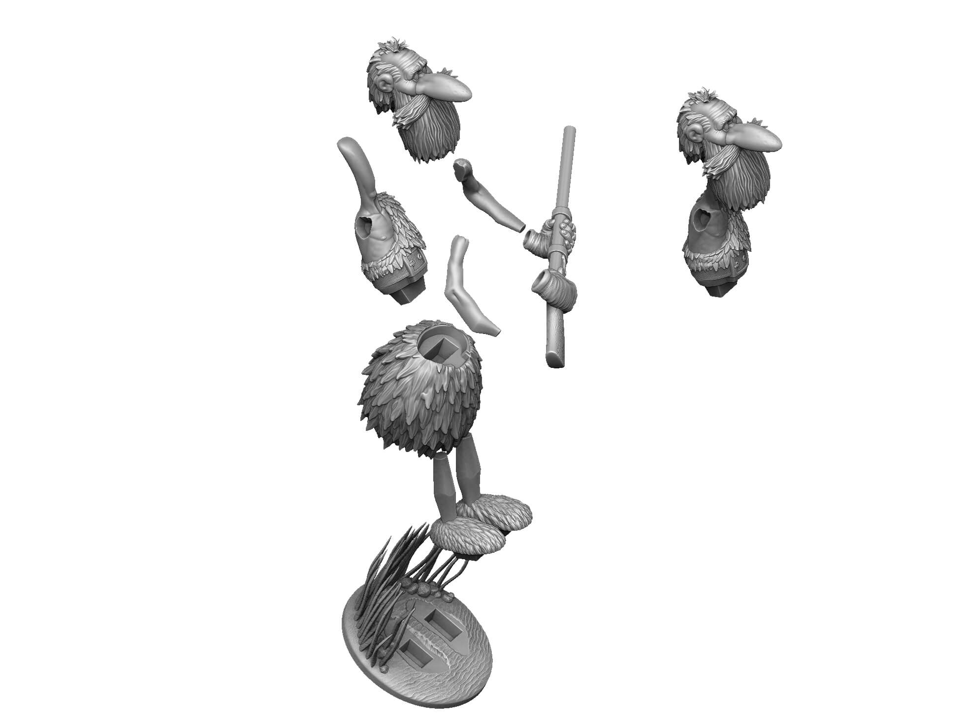 Ben Gunn From "Treasure Island" - 3D Model by naeem32