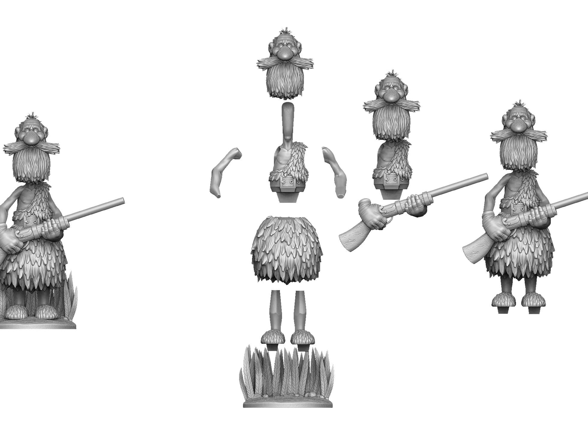 Ben Gunn From "Treasure Island" - 3D Model by naeem32