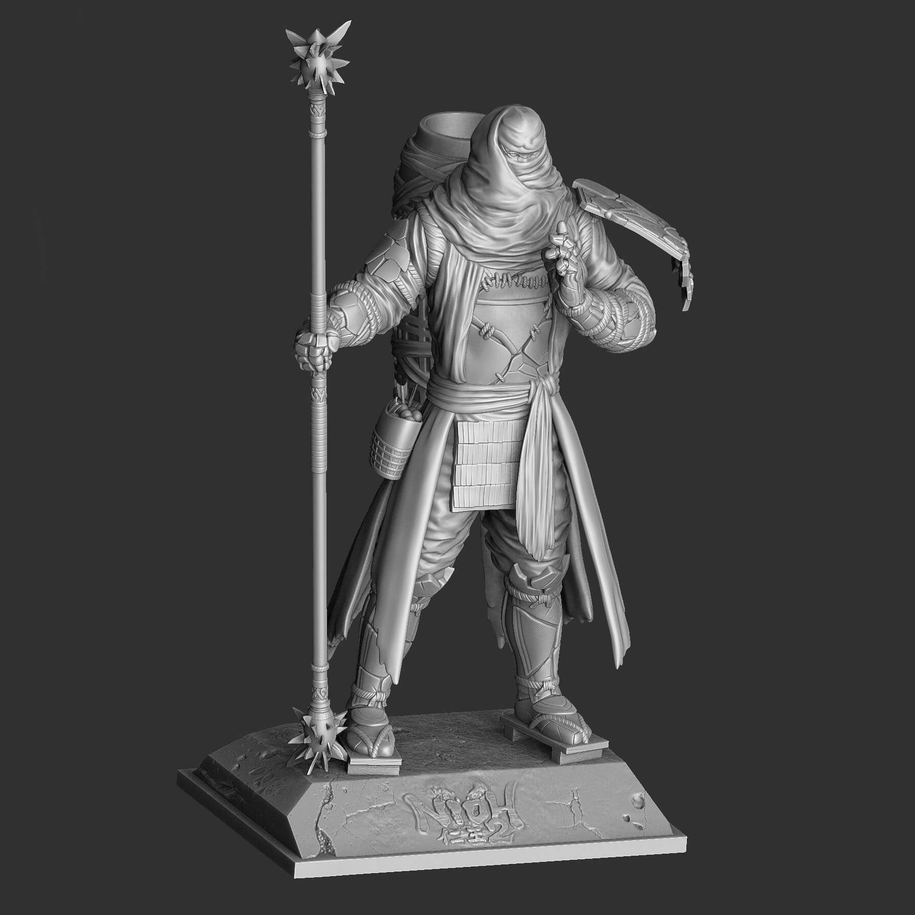 Benkei Nioh (Musashibo Benkei) - 3D Print Model by naeem32