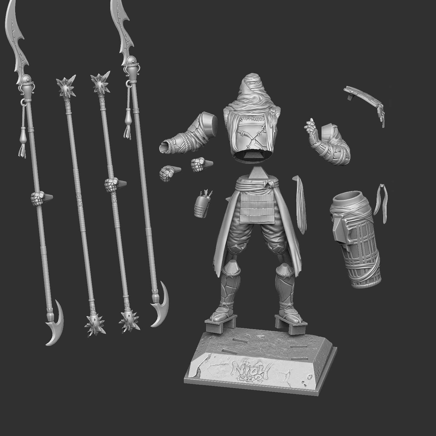 Benkei Nioh (Musashibo Benkei) - 3D Model by naeem32