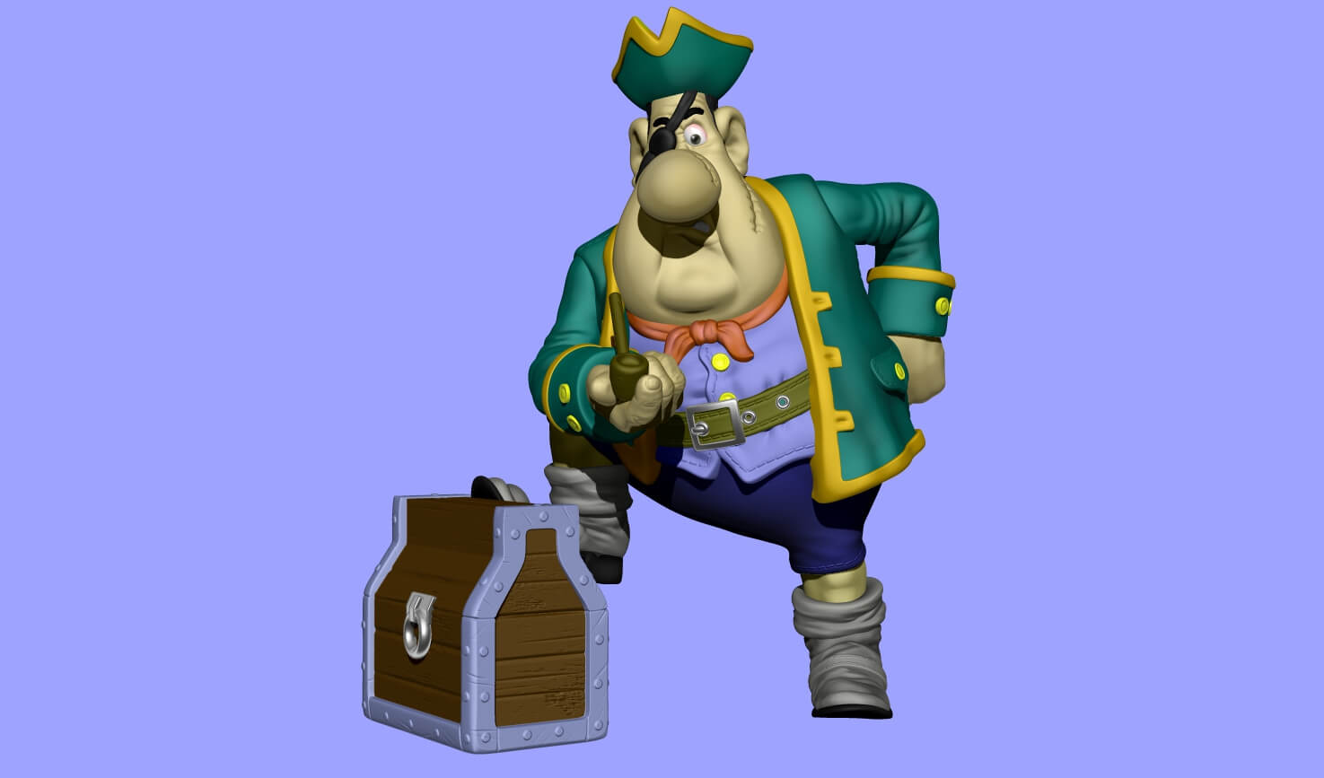 Billy Bones From "Treasure Island" - 3D Model by naeem32